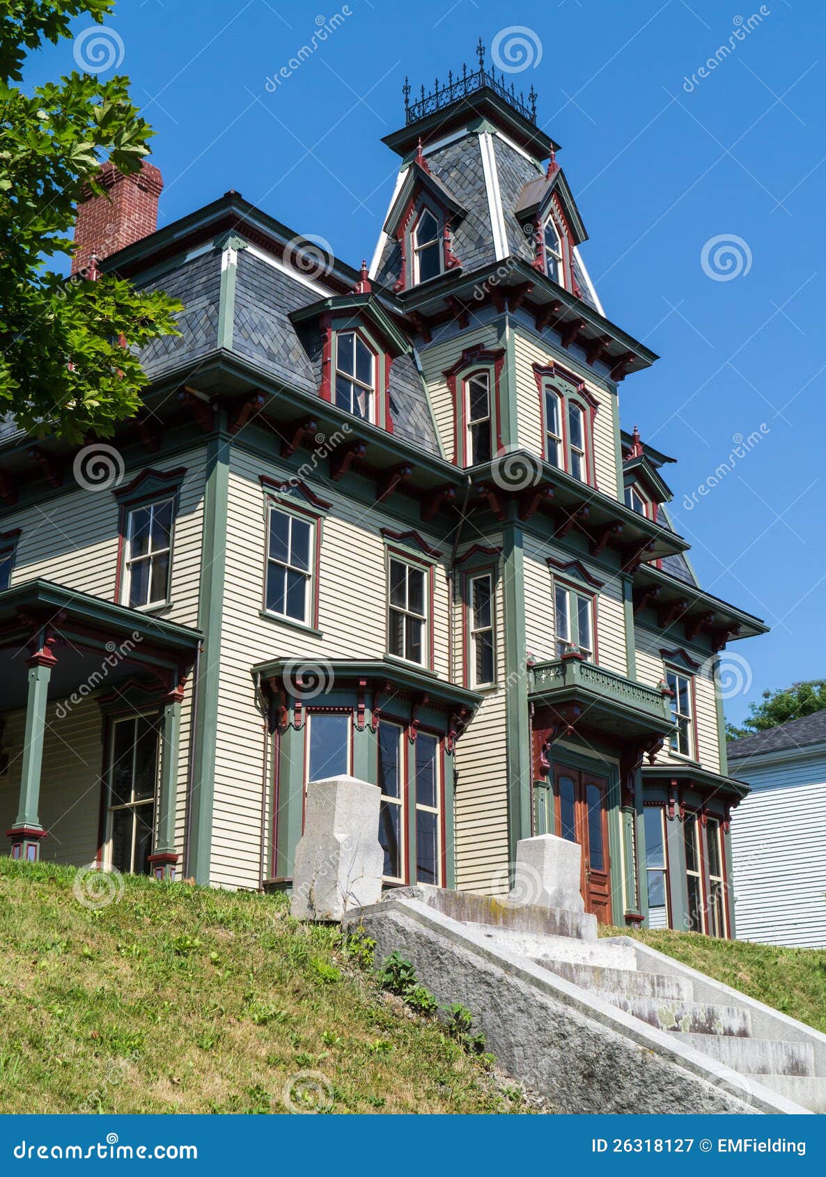 A Gothic Victorian Home stock image. Image of home, rural - 26318127