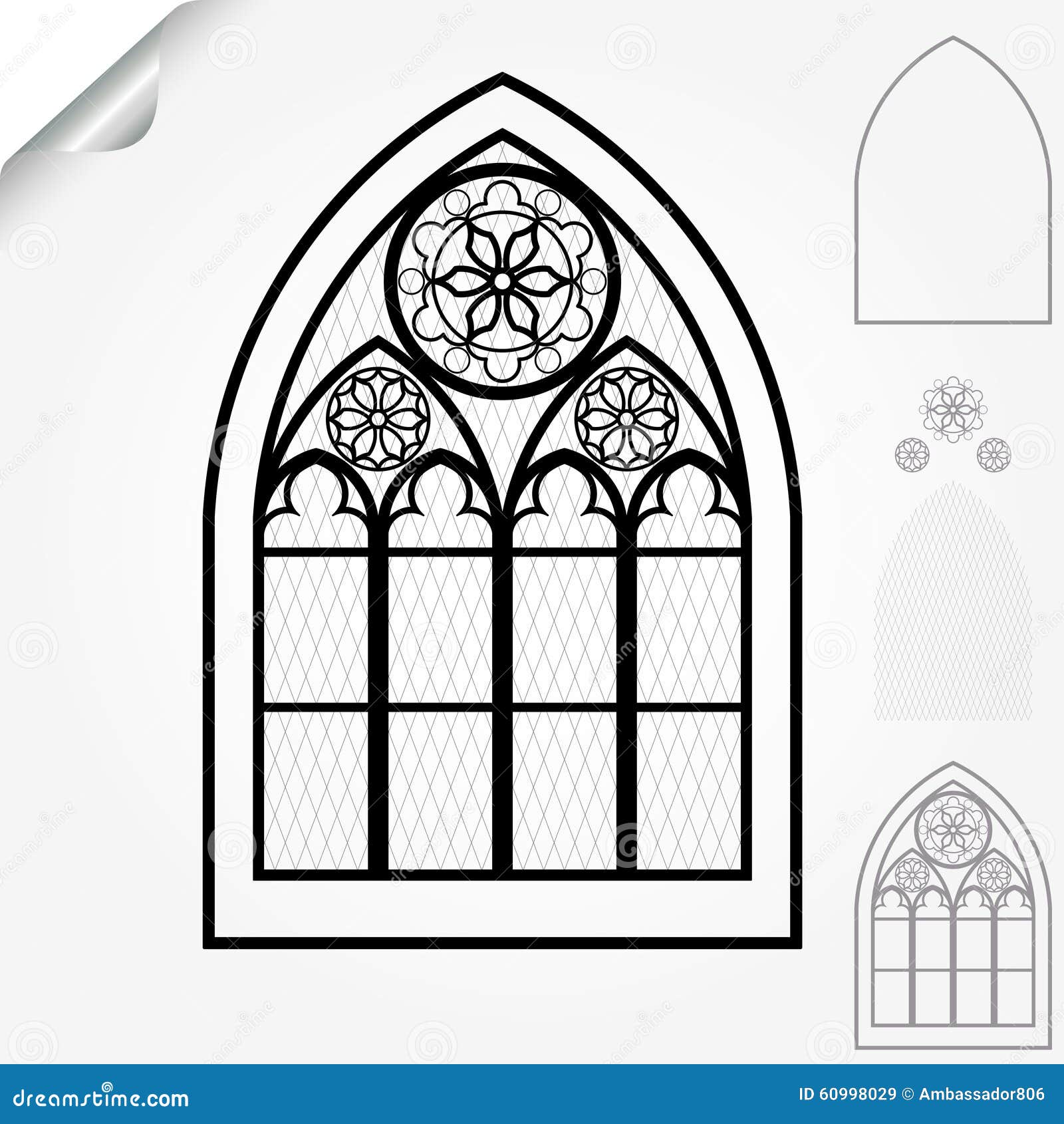 Gothic window stock vector. Illustration of curve, architecture - 60998029