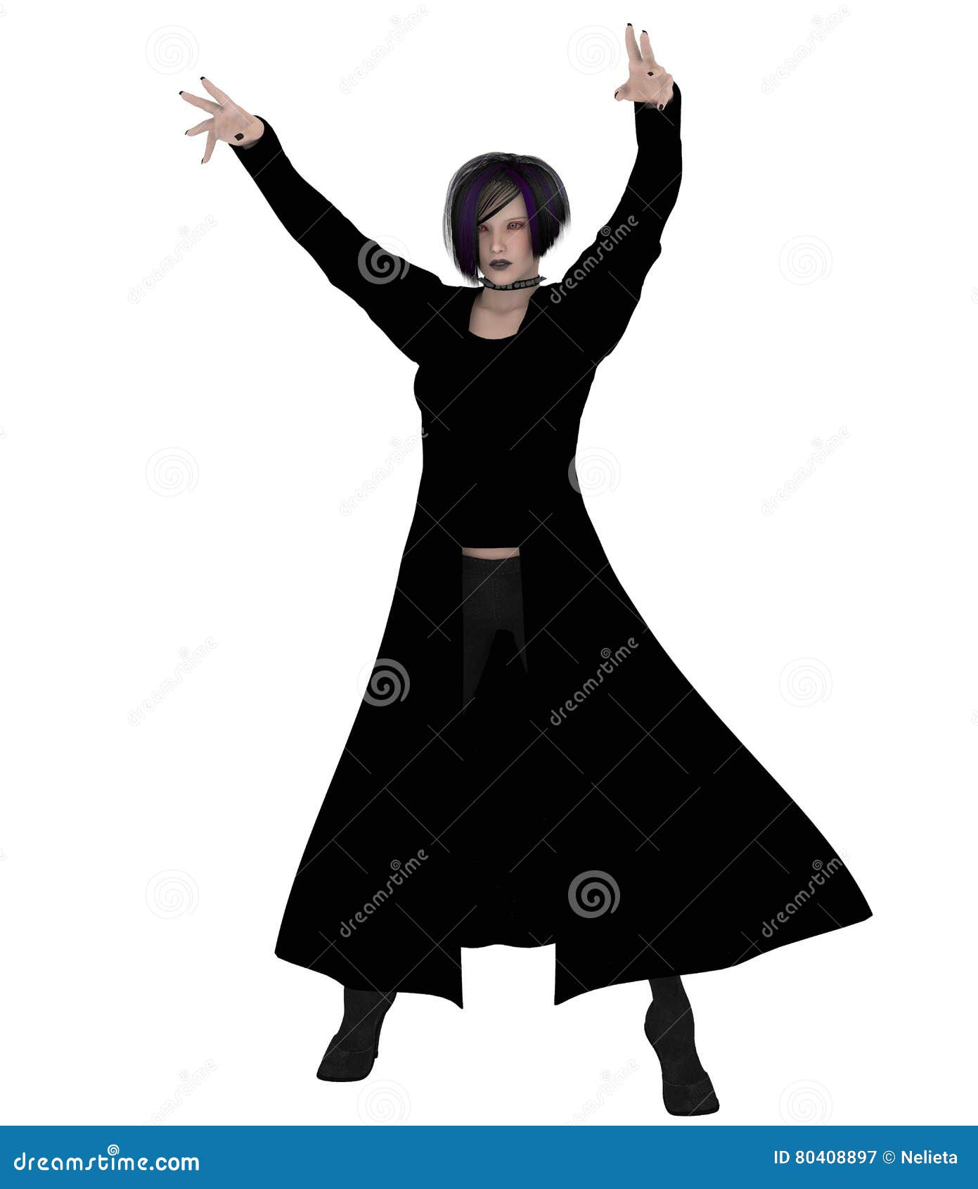 Gothic Woman With Snake Stock Image | CartoonDealer.com #8667697