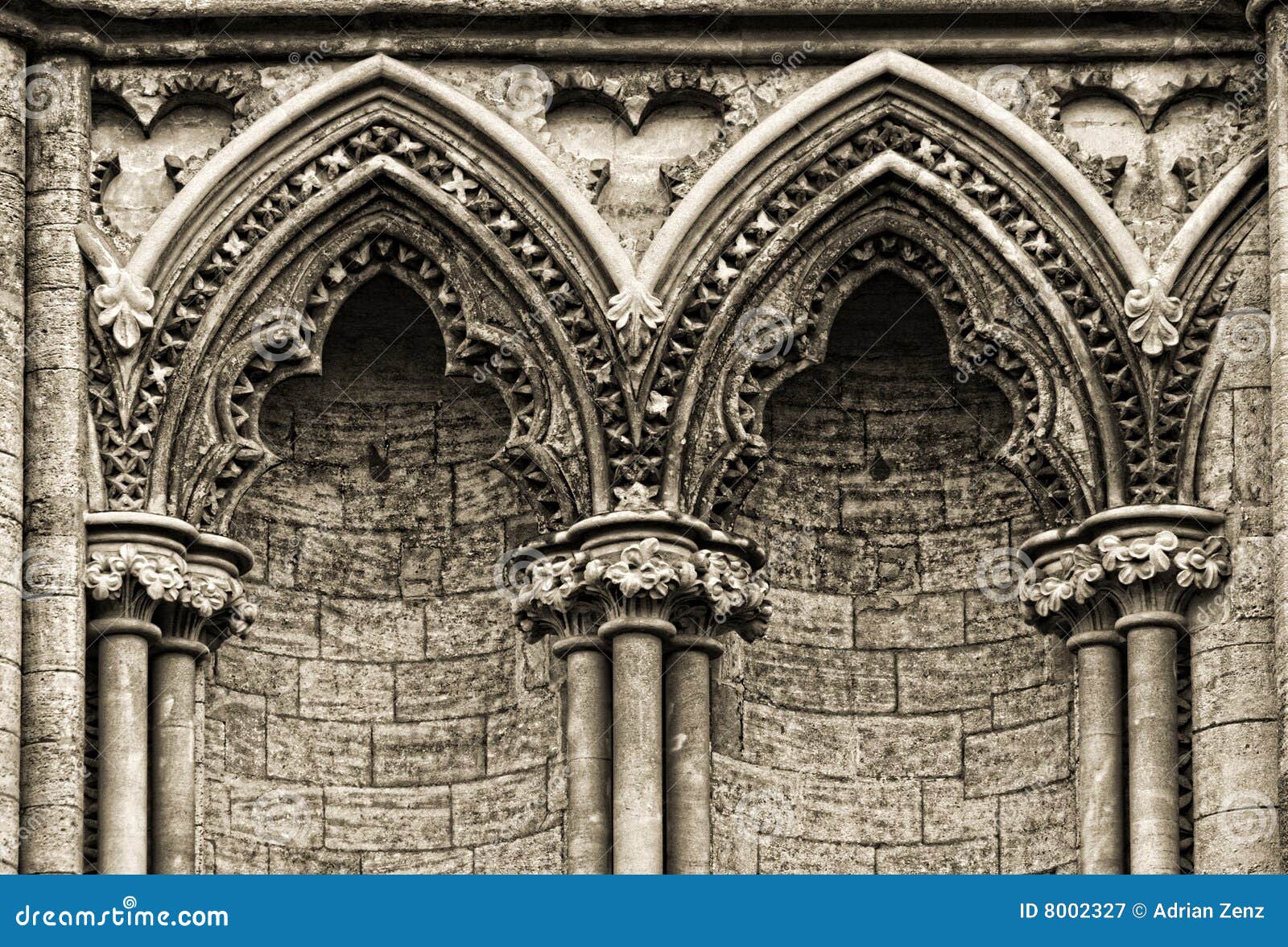 Gotische Bögen an Der Seite Der Ely Kathedrale, Stockbild - Bild von ...