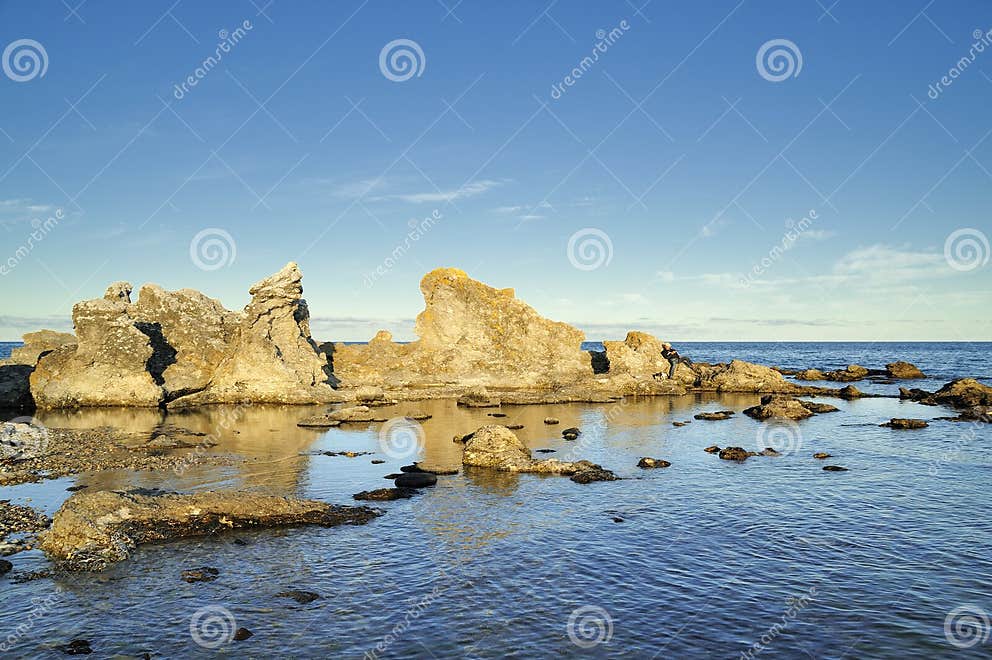 Gotland stock photo. Image of beach, rock, stone, gotland - 28277512