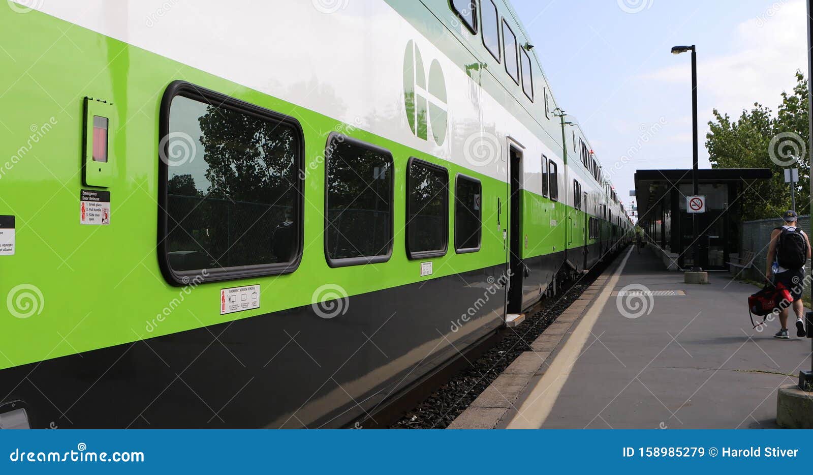 GoTrain Loading Passengers in Ontario, Canada 4K Stock Video - Video of ...