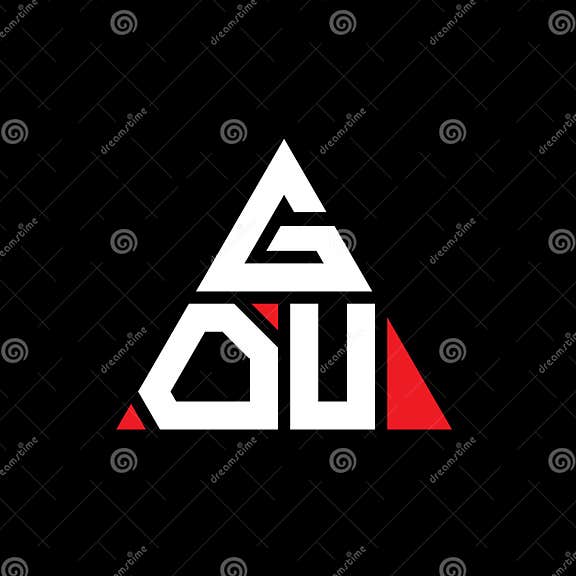 GOU Triangle Letter Logo Design with Triangle Shape. GOU Triangle Logo ...