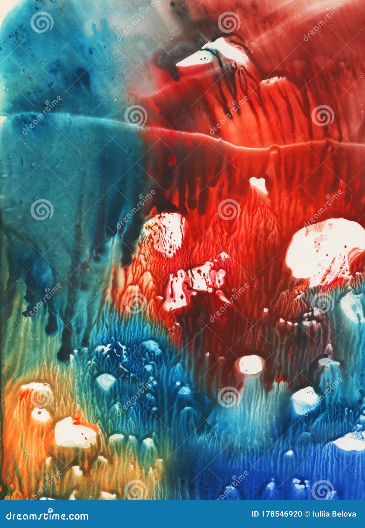 Gouache Print, Hand-drawn Texture, Monotype, Spots and Splashes ...