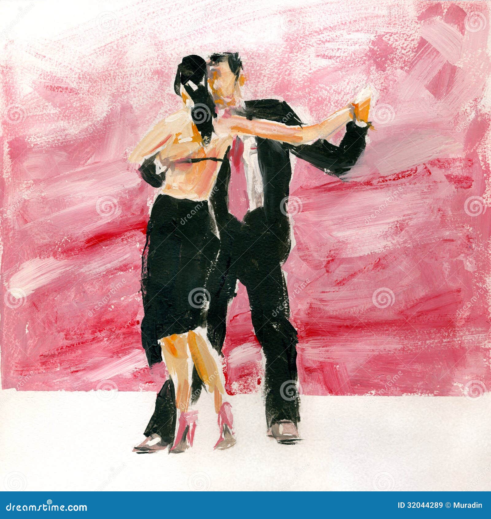 Gouache tango stock illustration. Illustration of passion - 32044289