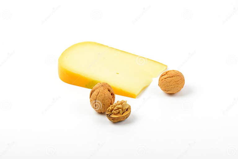 Gouda cheese with walnuts stock photo. Image of healthy - 85132420