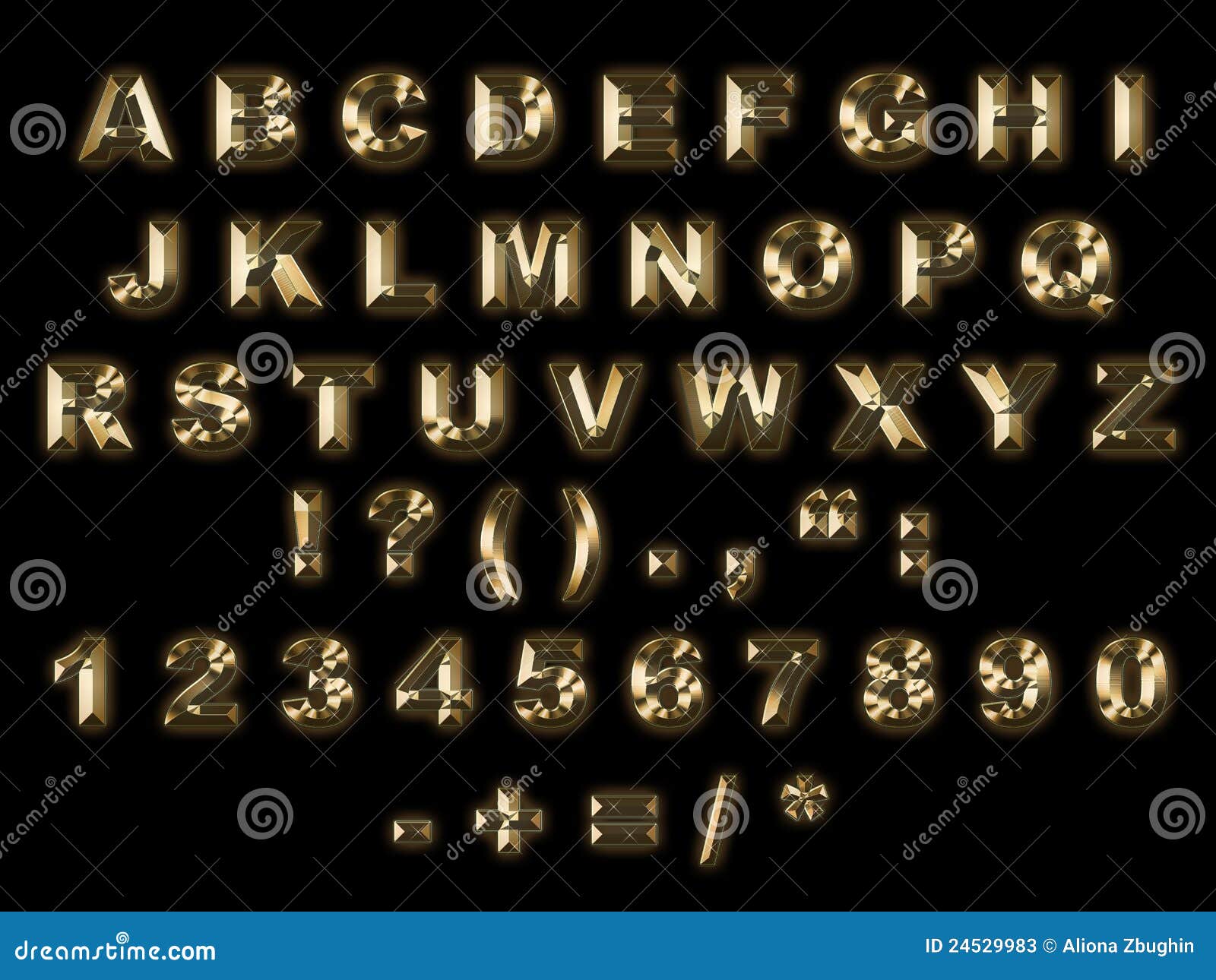 Gouden alfabet stock illustratie. Illustration of goud - 24529983