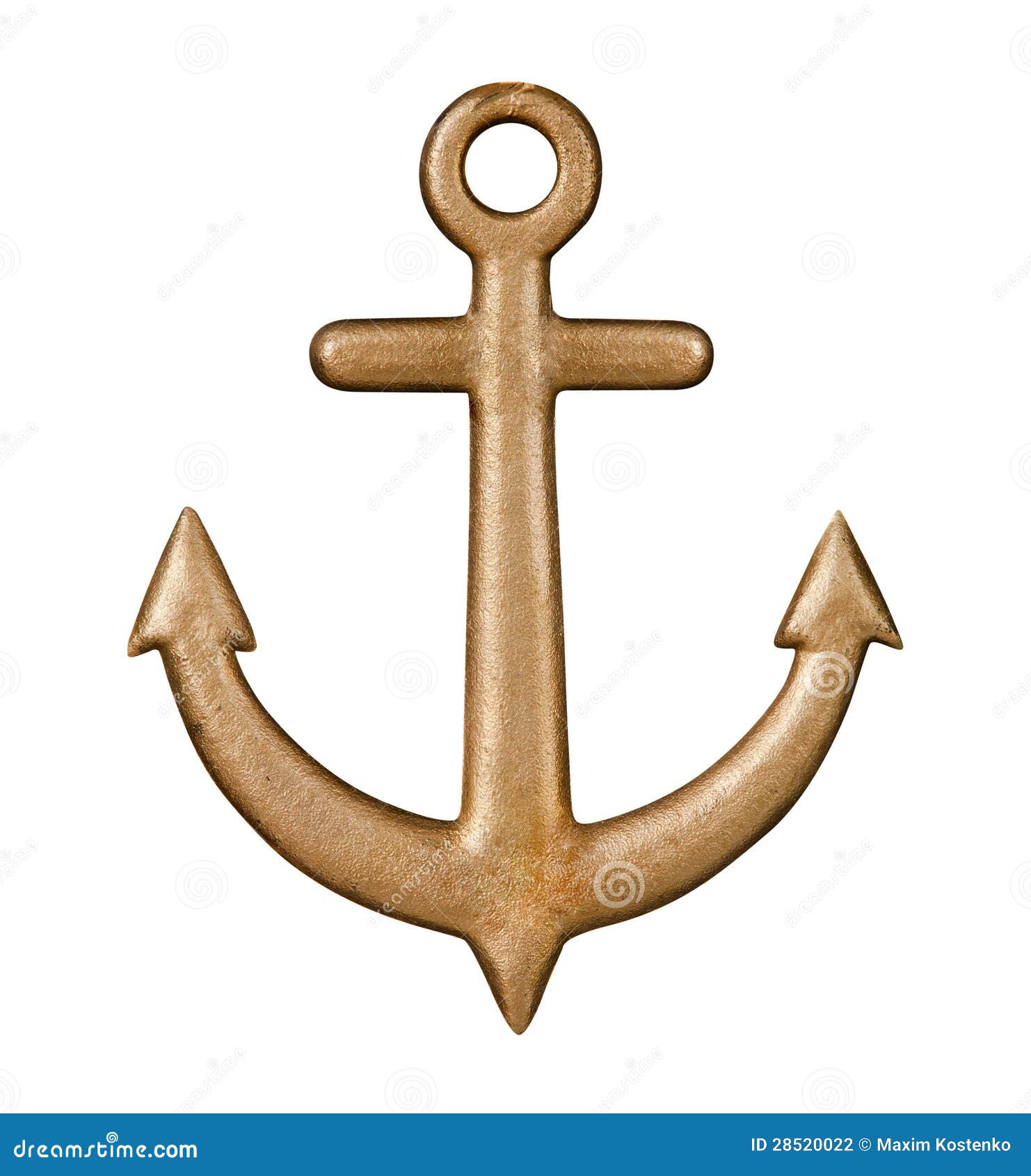 Gouden anker stock foto. Image of duik, gouden, deel - 28520022