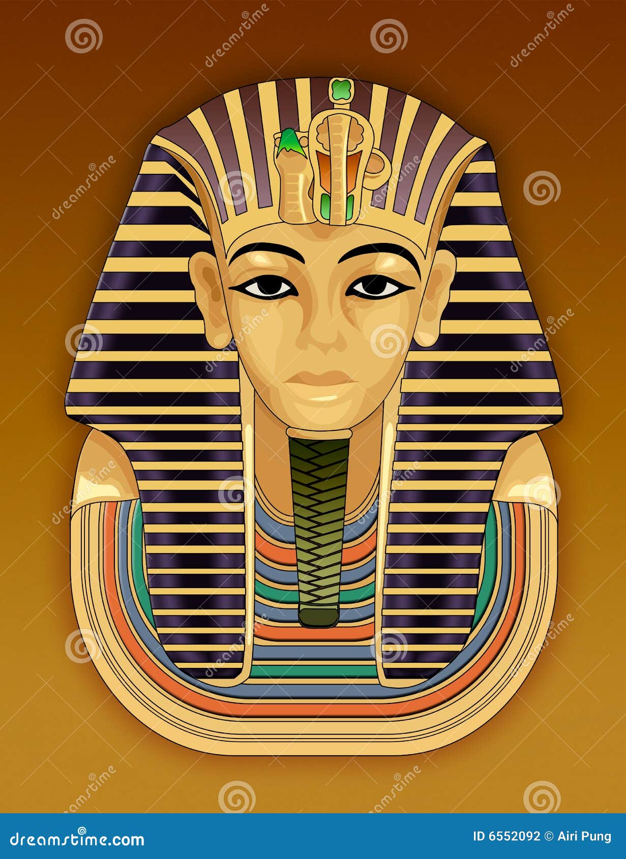 Gouden De Doodsmasker Van De Farao Stock Fotografie - Beeld: 6552092