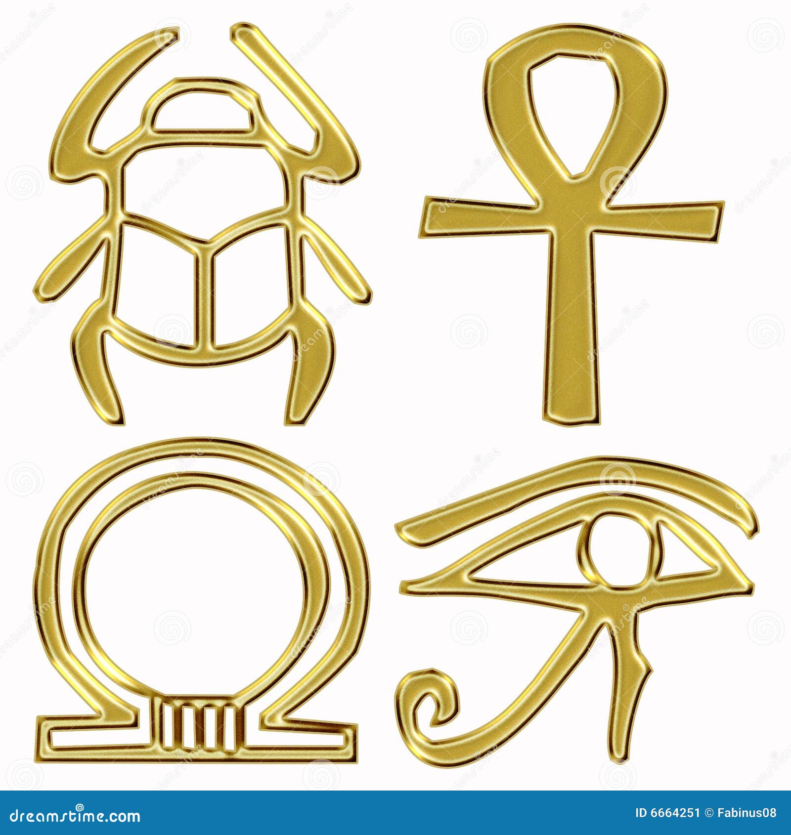 Gouden Egyptisch symbool stock illustratie. Illustration of erfenis ...