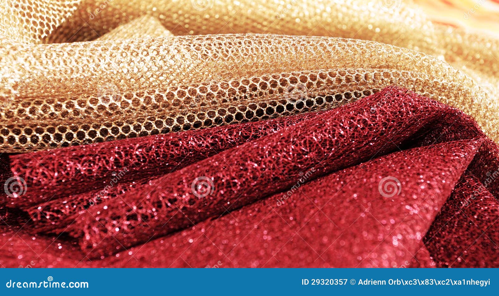 Gouden en rode stof stock afbeelding. Image of gouden - 29320357