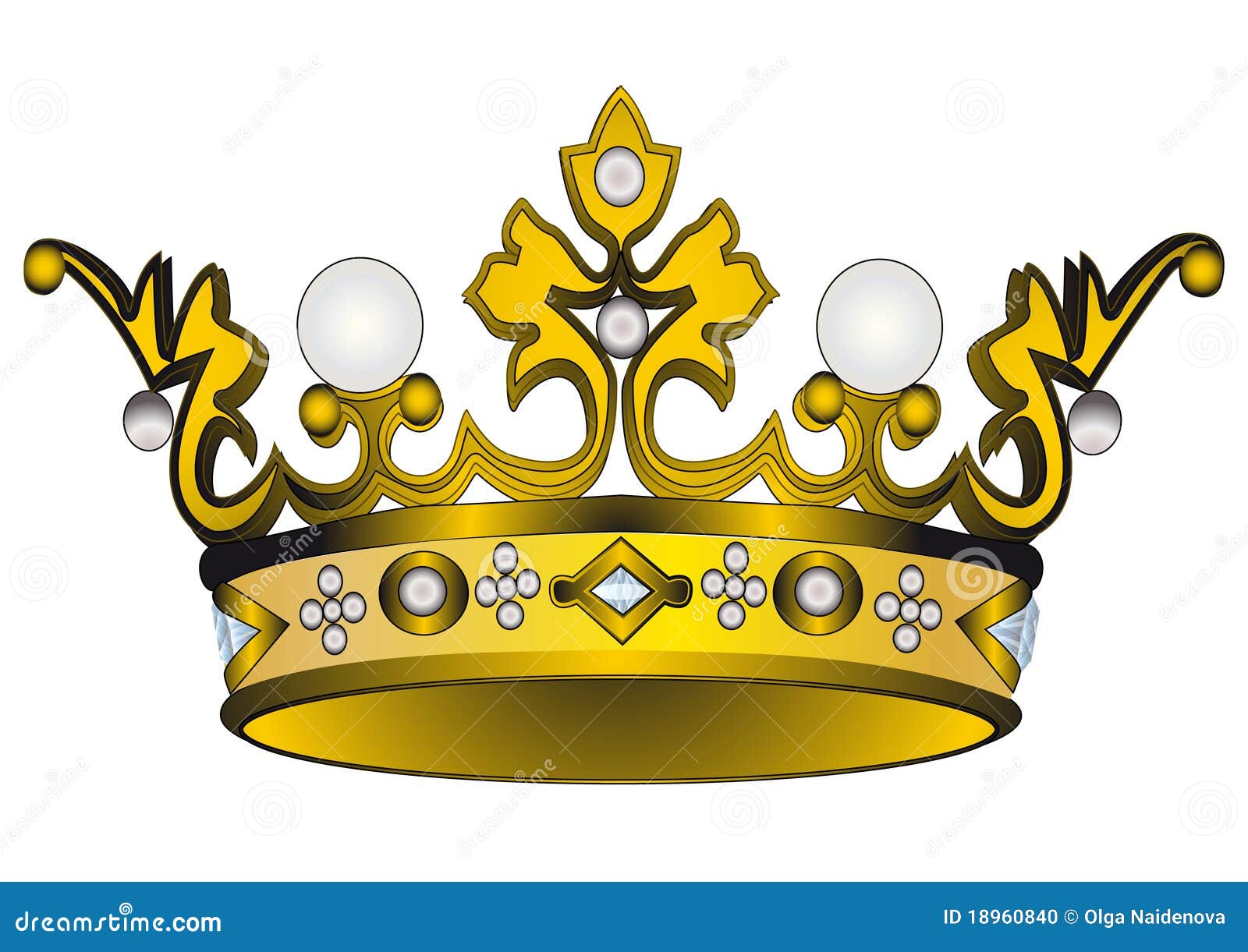 Gouden (Engelse) Koninklijke Kroon Vector Illustratie - Illustration of ...
