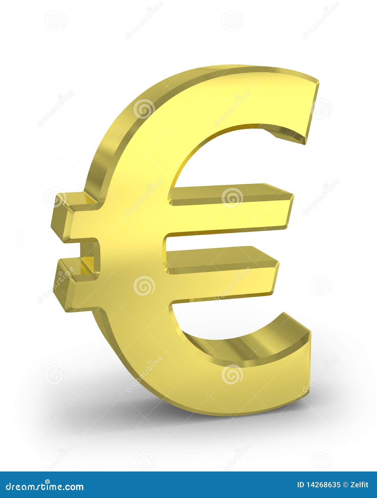 Gouden euro teken stock illustratie. Illustration of goud - 14268635