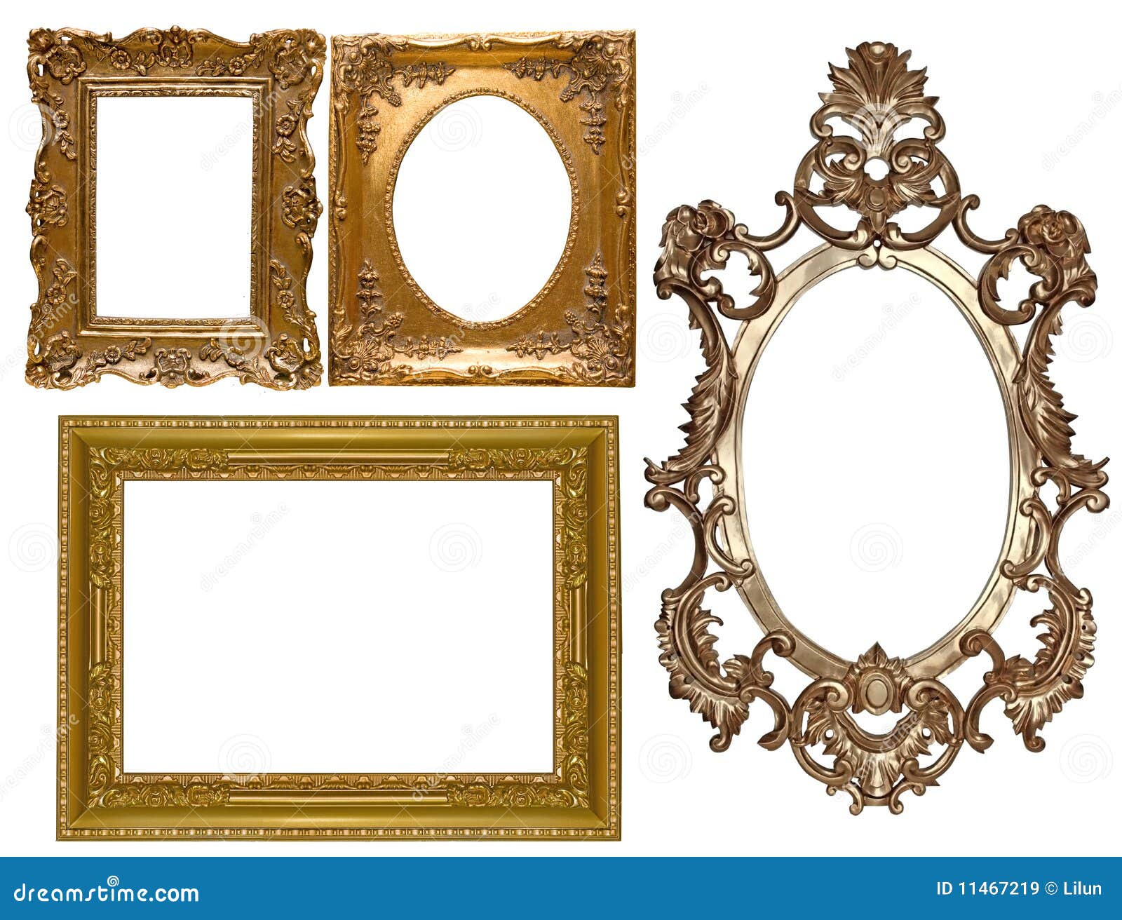 Gouden frame stock afbeelding. Image of grens, dekking - 11467219