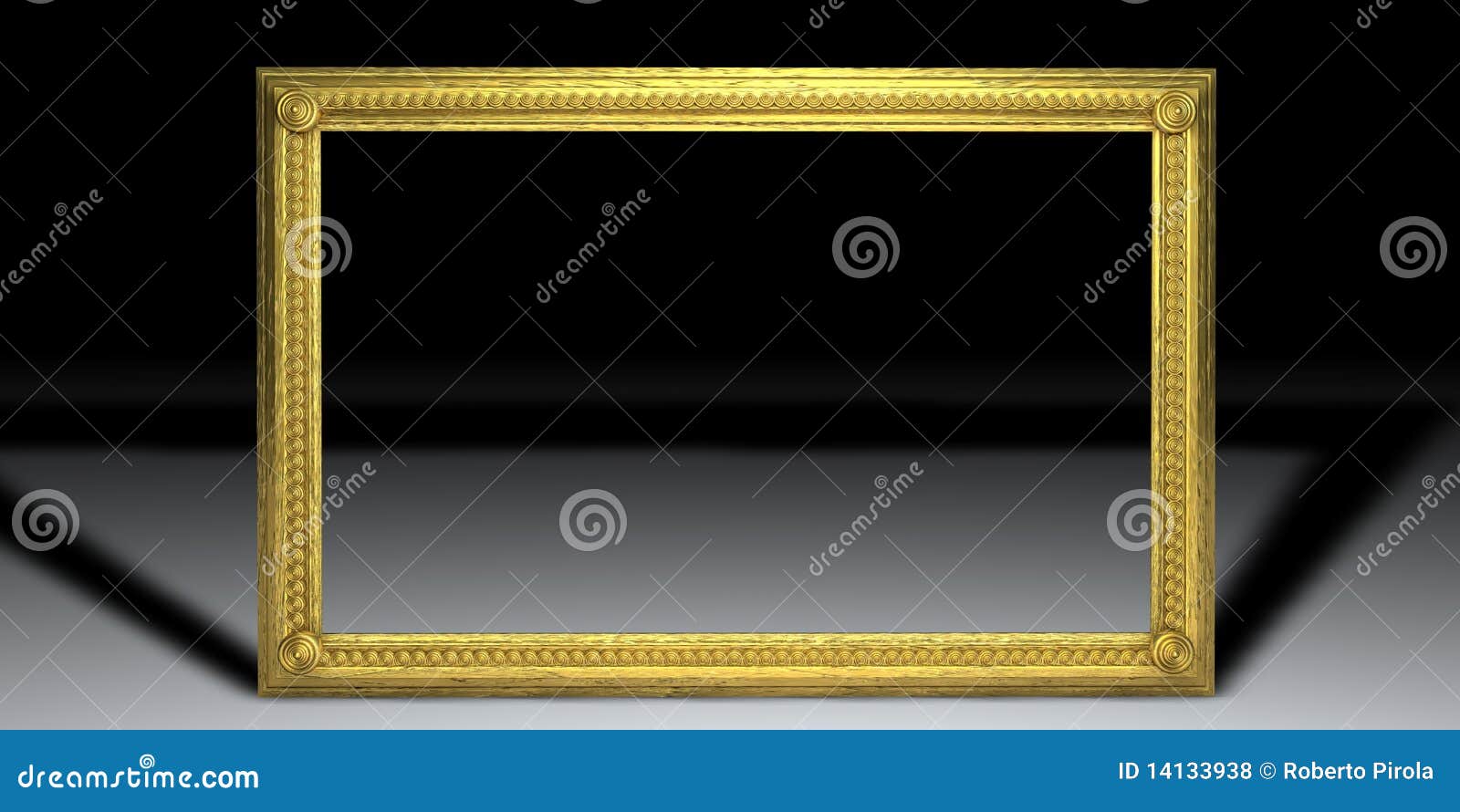 Gouden frame stock illustratie. Illustration of geïsoleerd - 14133938