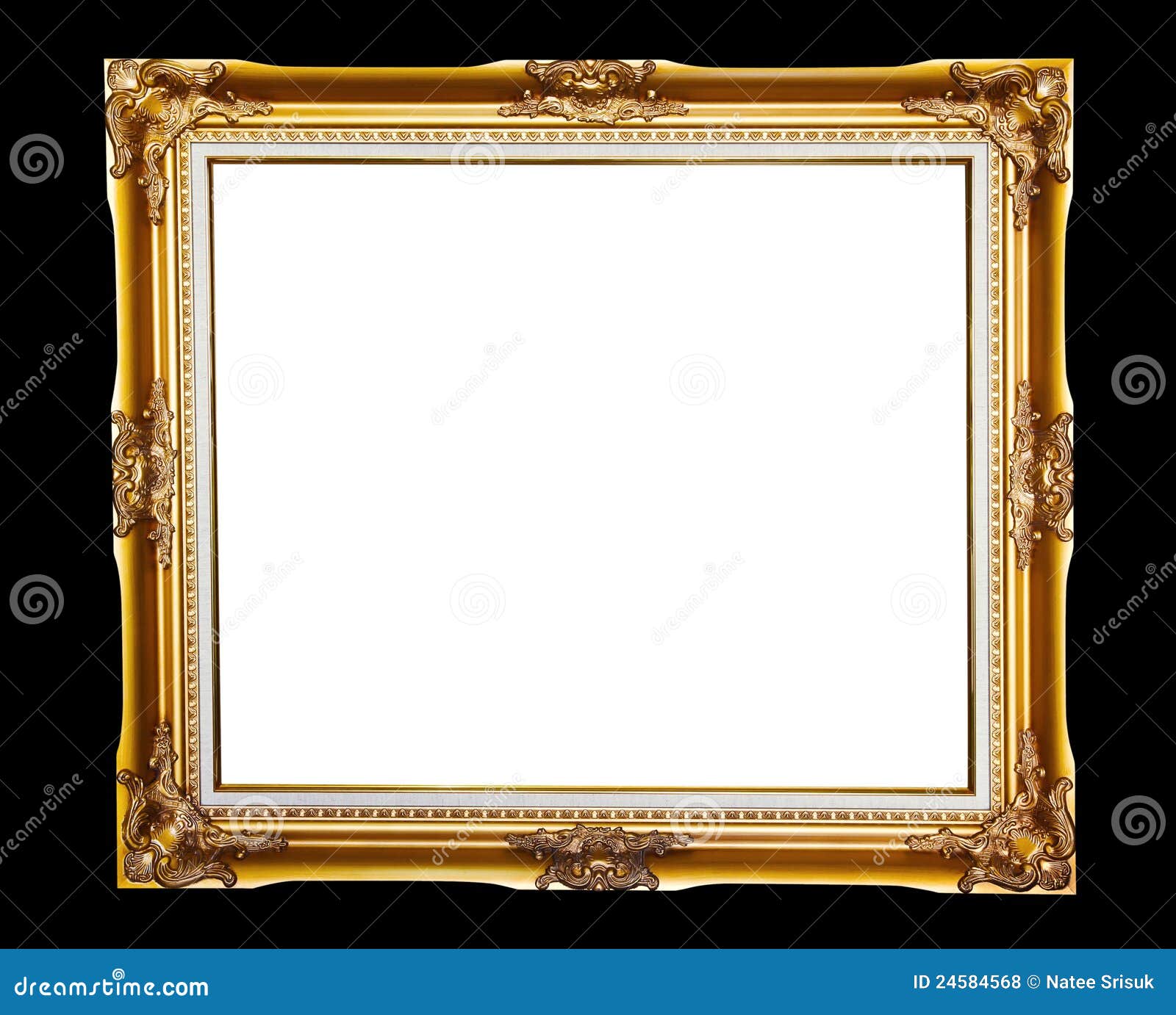 Gouden frame stock foto. Image of stijl, foto, retro - 24584568