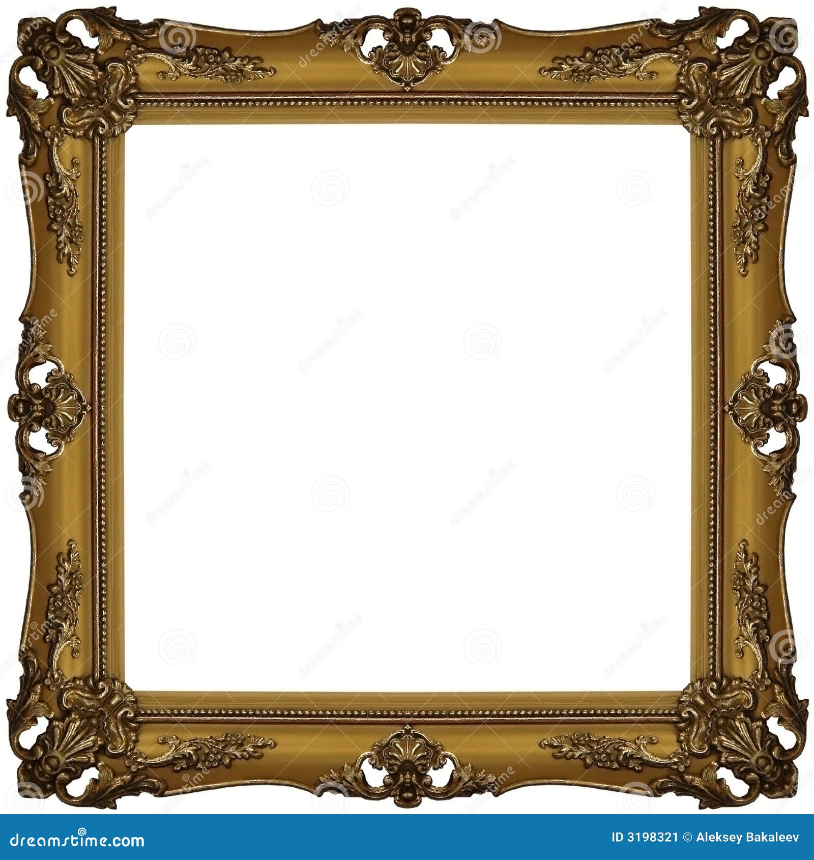 Gouden frame 3 stock afbeelding. Image of klassiek, orneren - 3198321