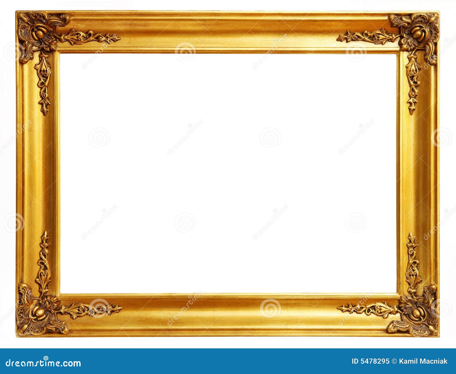Gouden frame stock afbeelding. Image of antiquiteit, goud - 5478295