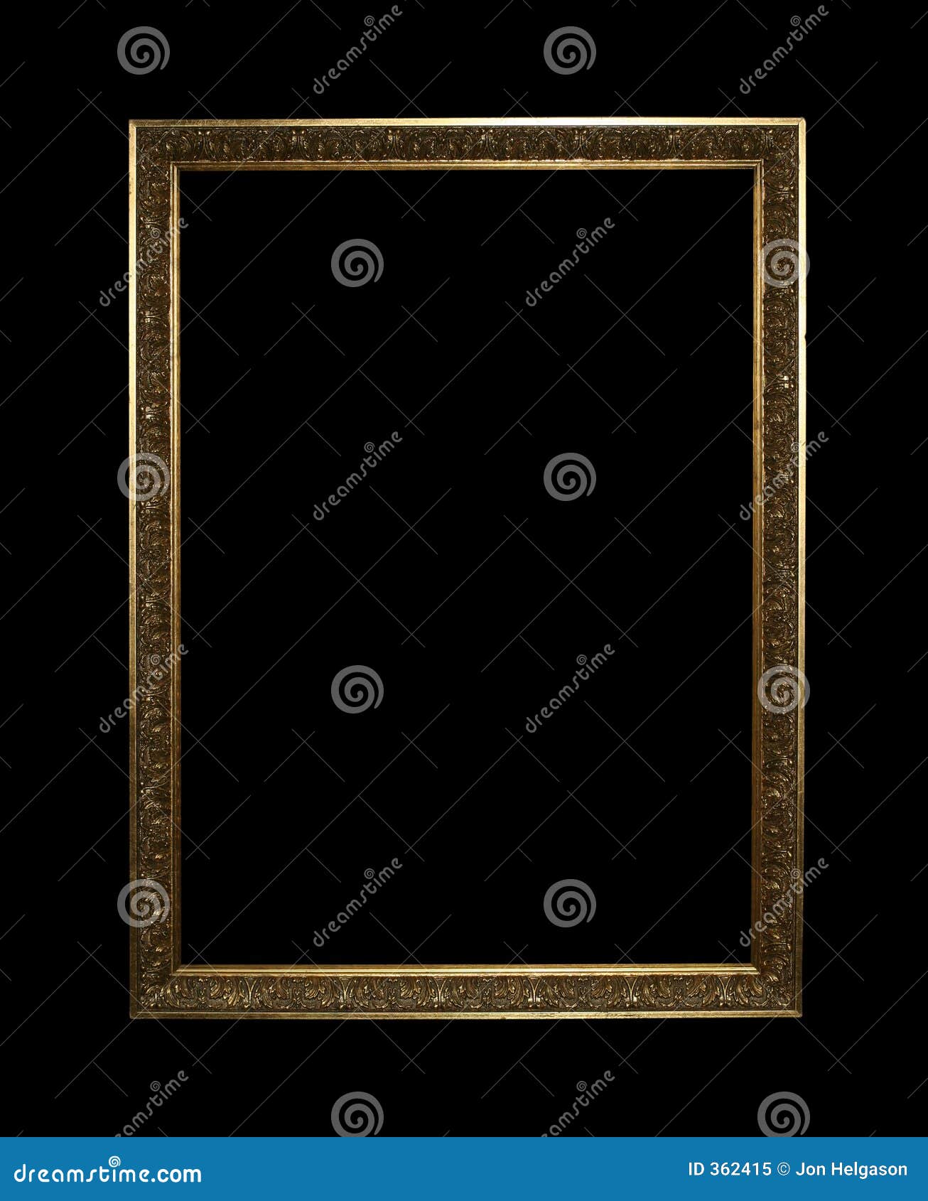 Gouden Frame Met Het Knippen Van Weg Stock Afbeelding - Image of kader ...