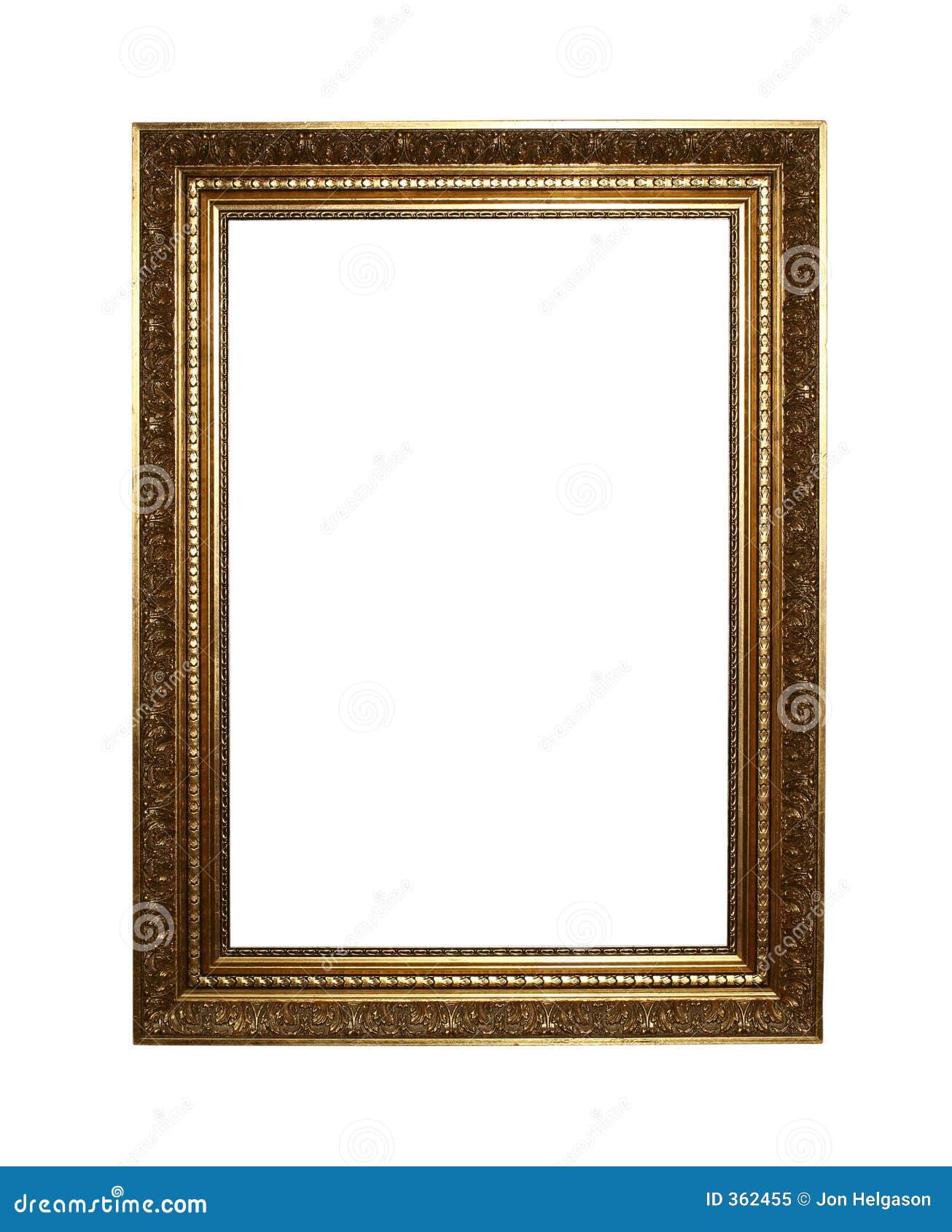 Gouden Frame Met Het Knippen Van Weg Stock Afbeelding - Image of ...