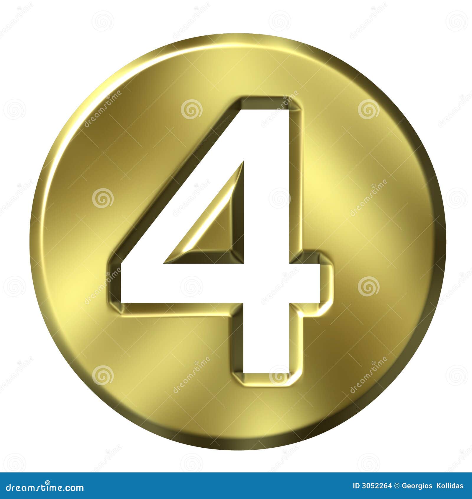 Gouden Frame Nummer 4 stock illustratie. Illustration of bezinning ...