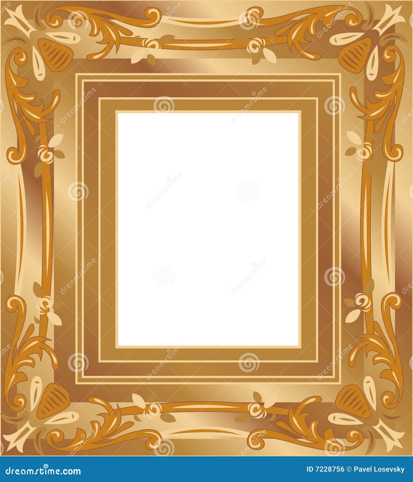 Gouden frame vector vector illustratie. Illustration of dekking - 7228756