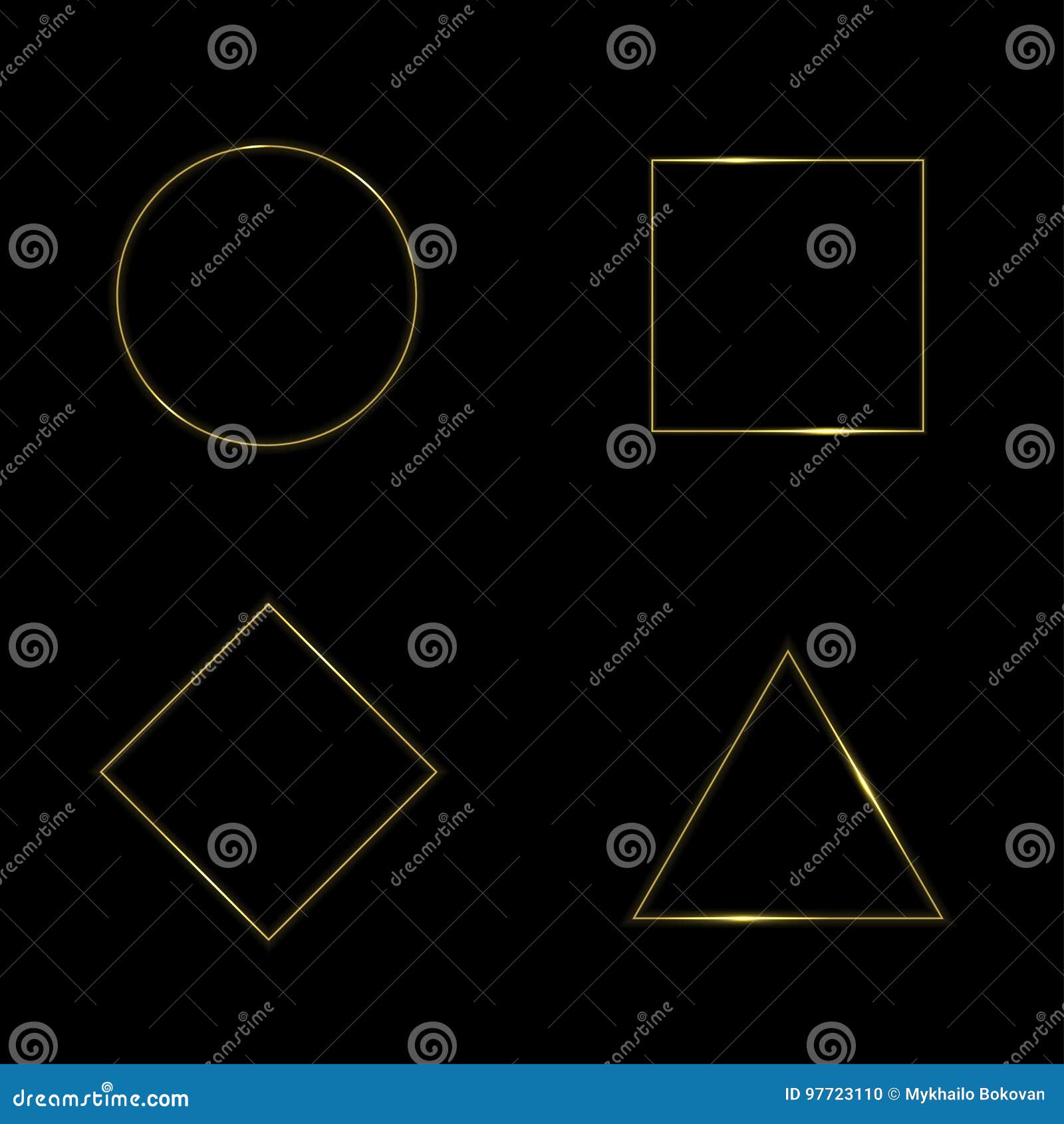 Gouden geometrische vormen vector illustratie. Illustration of gouden ...