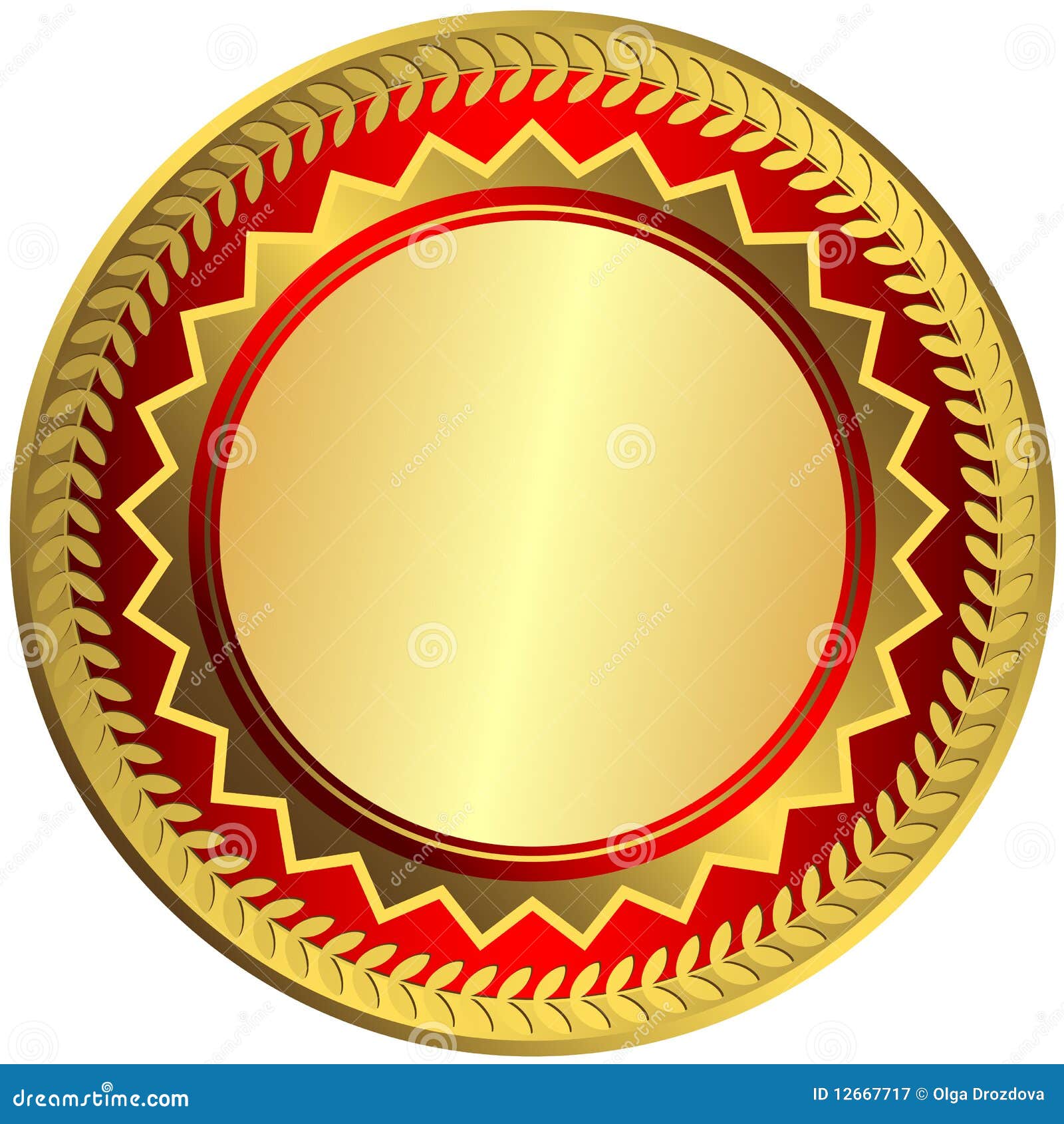 Gouden Grote Medaille (vector) Vector Illustratie - Illustration of ...