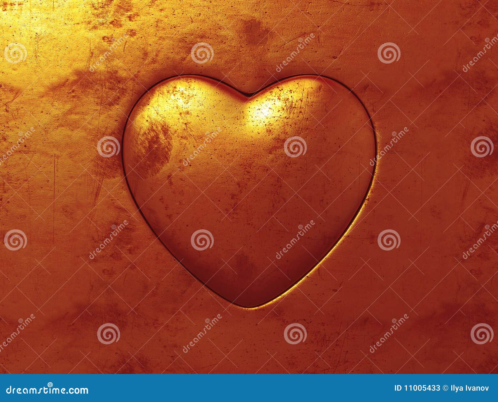 Gouden hart stock illustratie. Illustration of hart, glanzend - 11005433