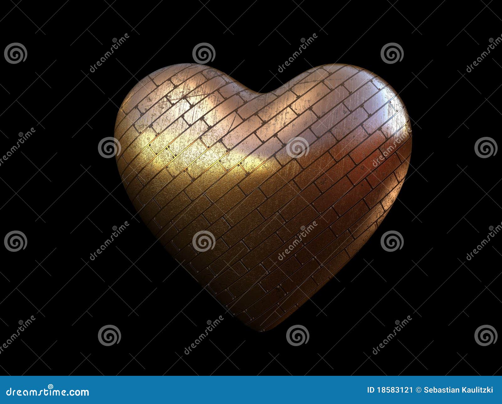 Gouden hart stock illustratie. Illustration of gouden - 18583121