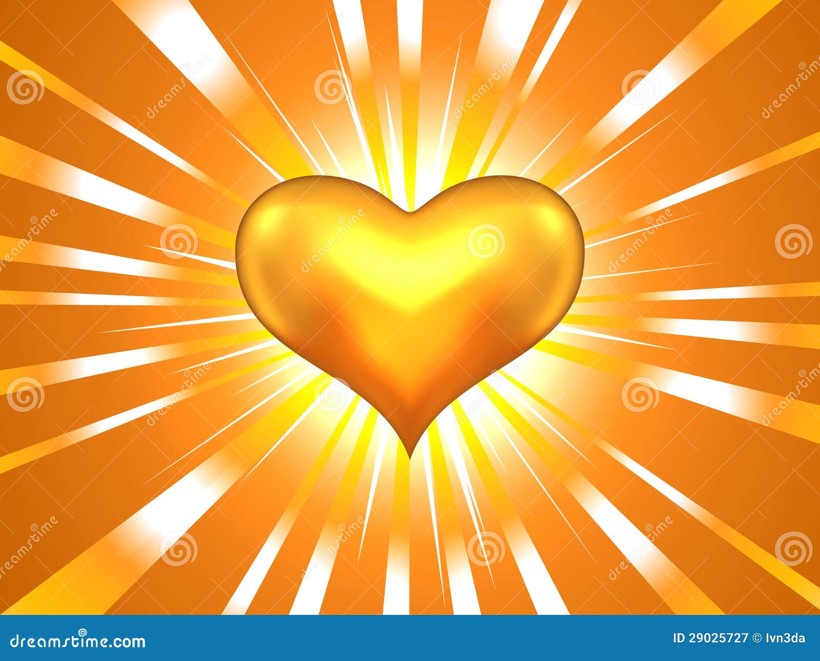 Gouden hart vector illustratie. Illustration of illustratie - 29025727