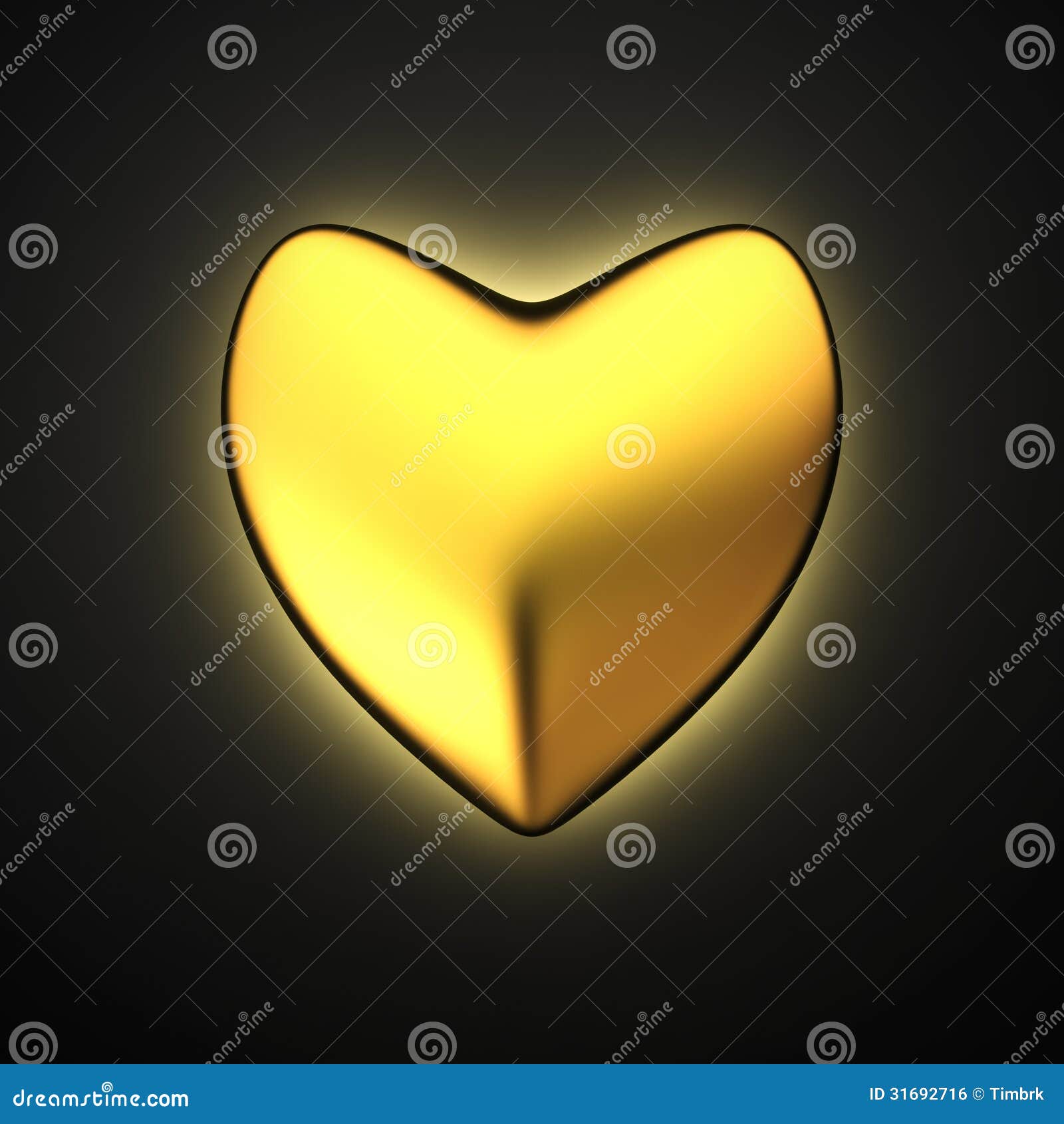 Gouden hart stock illustratie. Illustration of gouden - 31692716
