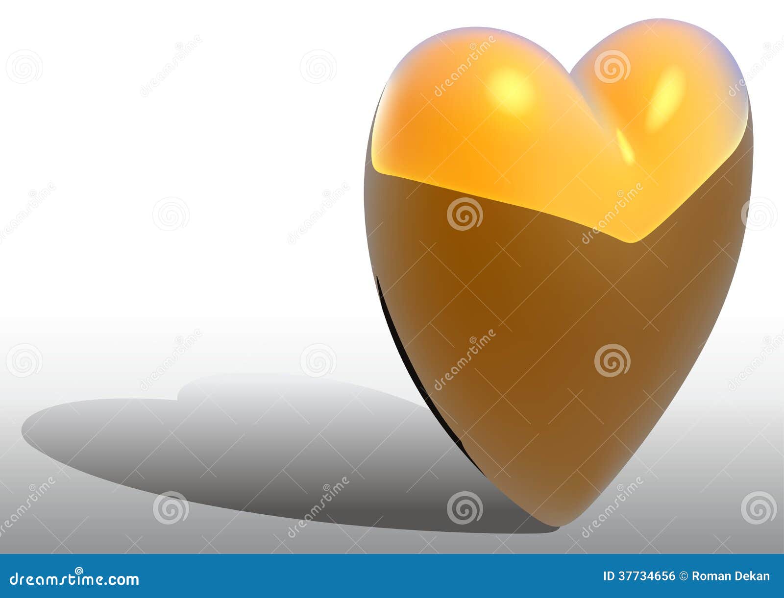 Gouden Hart vector illustratie. Illustration of besnoeiing - 37734656