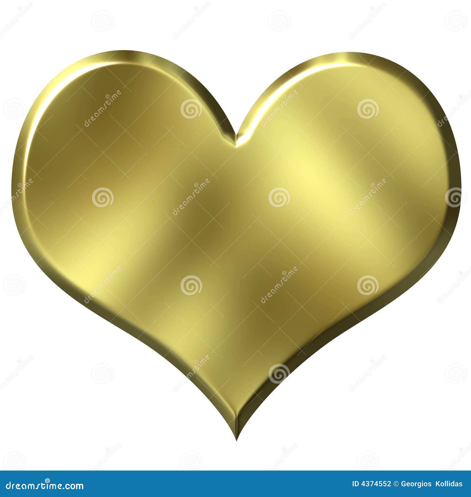 Gouden Hart stock illustratie. Illustration of valentijn - 4374552