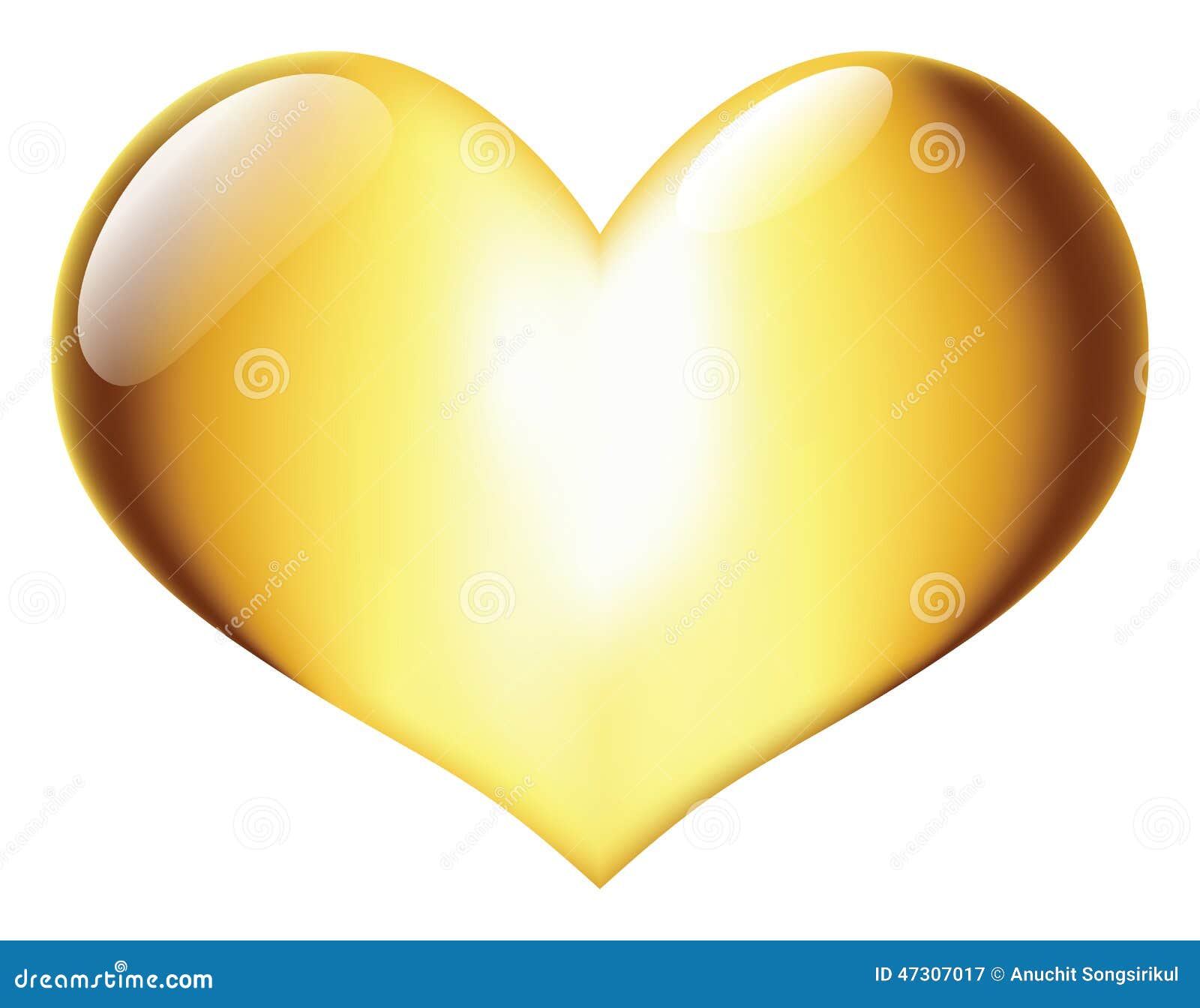 Gouden Hart vector illustratie. Illustration of cadeau - 47307017