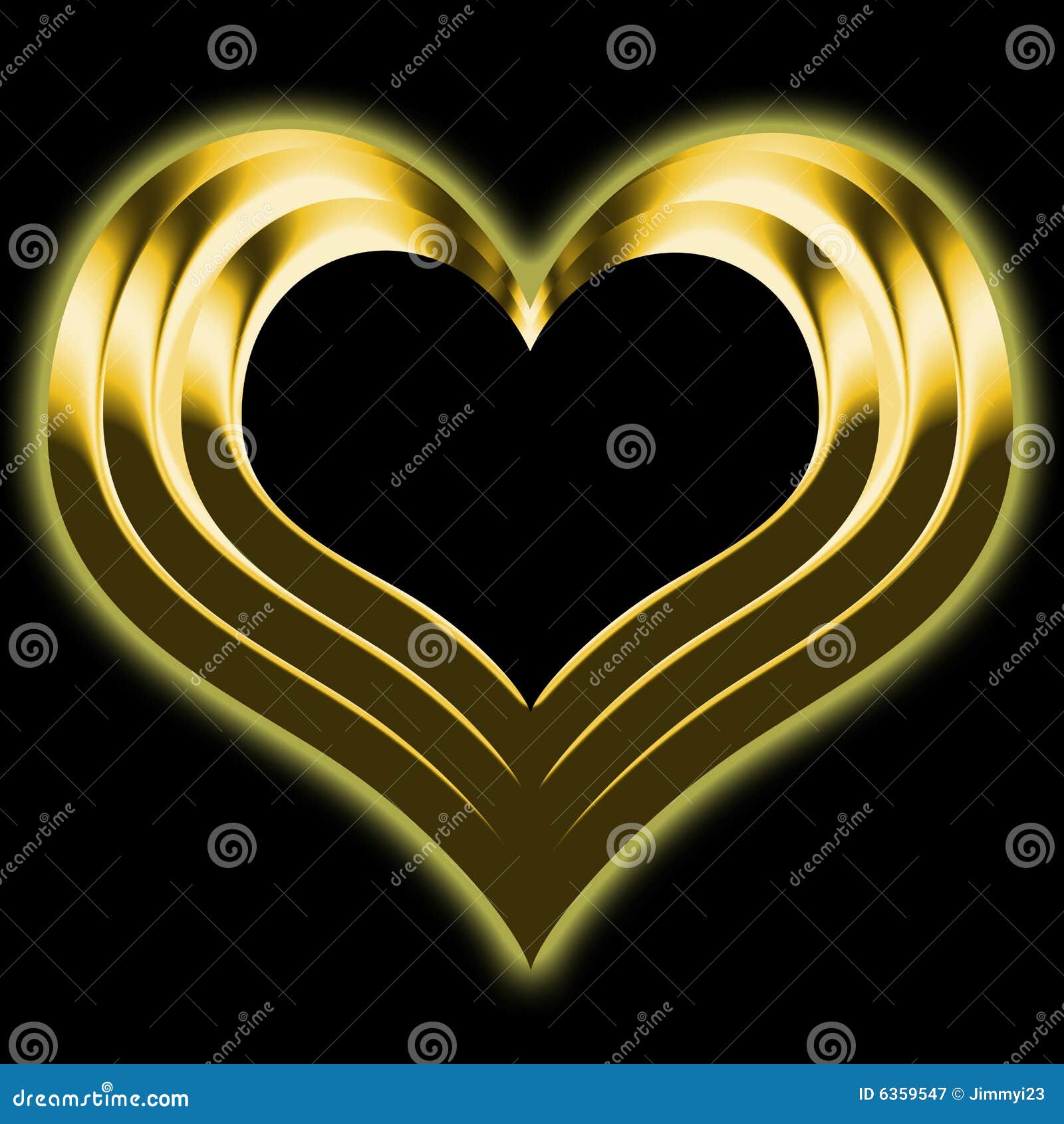 Gouden hart stock illustratie. Illustration of schat, plezier - 6359547