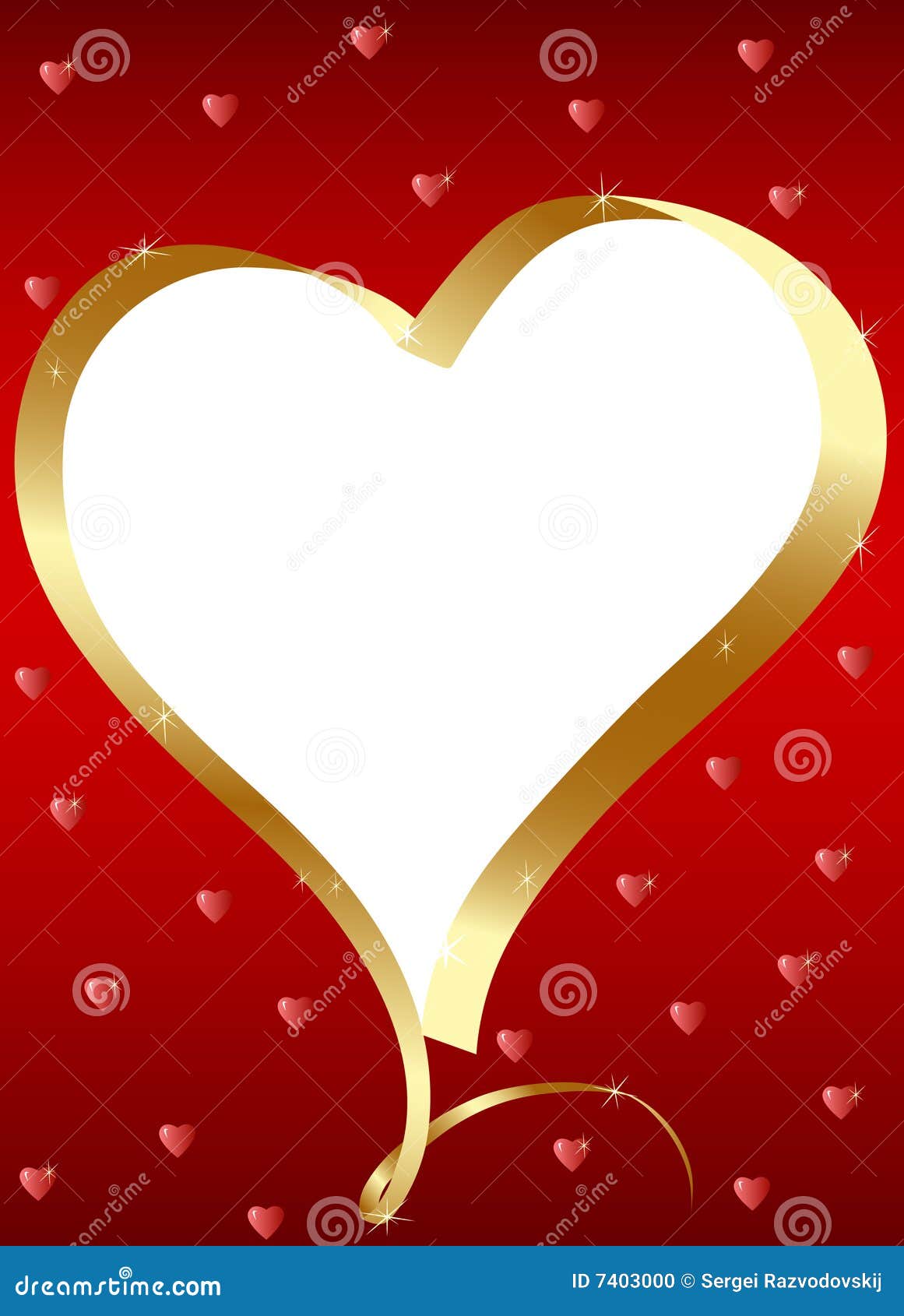 Gouden hart-kader vector illustratie. Illustration of samenvatting ...