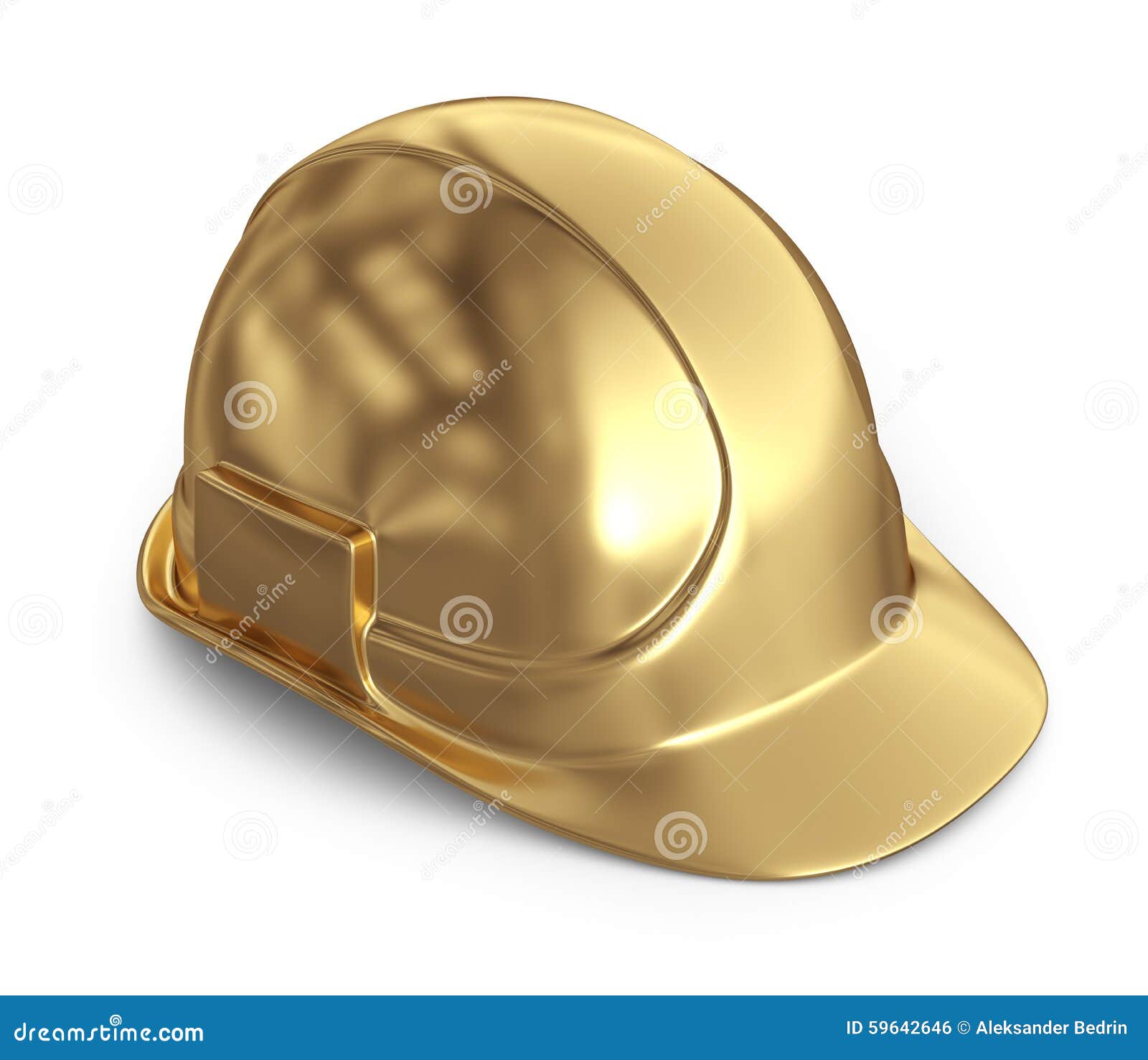 Gouden Helm 3D Pictogram Op Wit Stock Illustratie - Illustration of ...