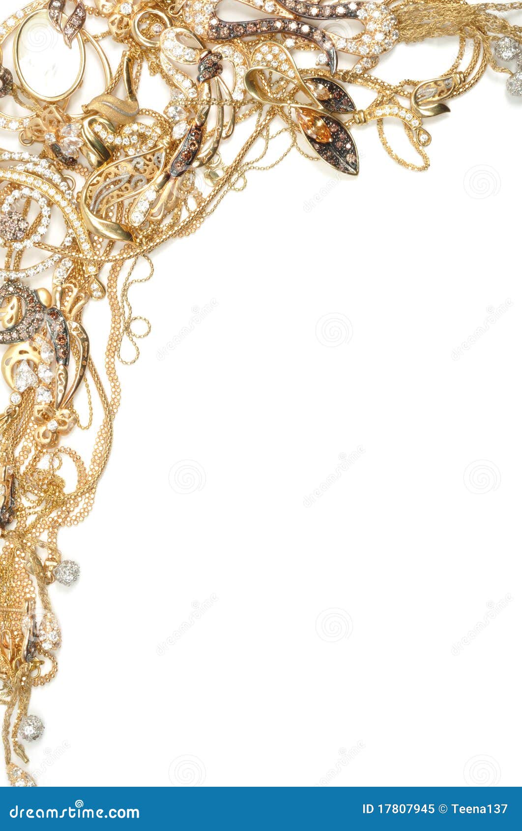 Gouden kader stock afbeelding. Image of luxe, edelsteen - 17807945