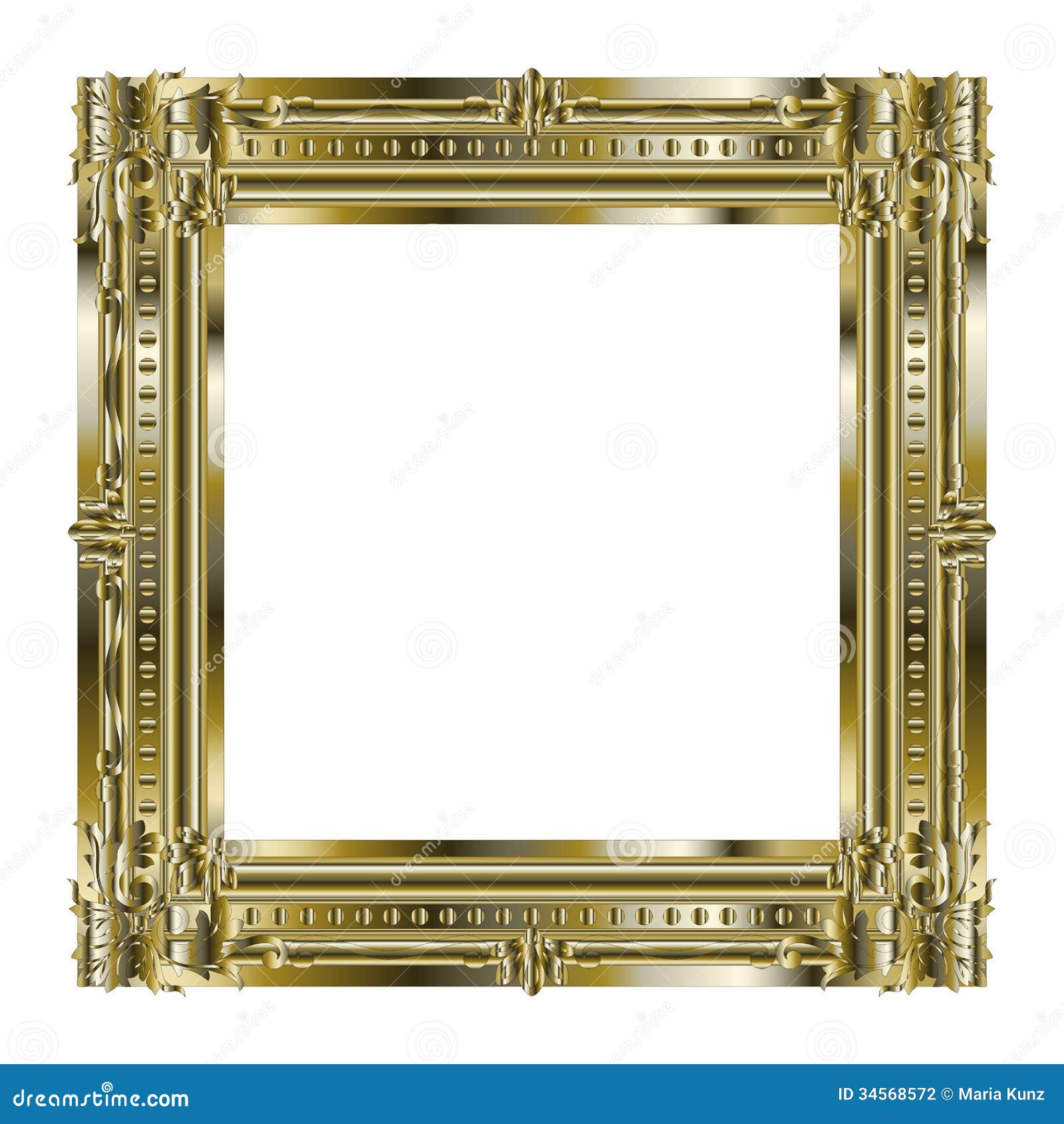 Gouden kader stock illustratie. Illustration of goud - 34568572
