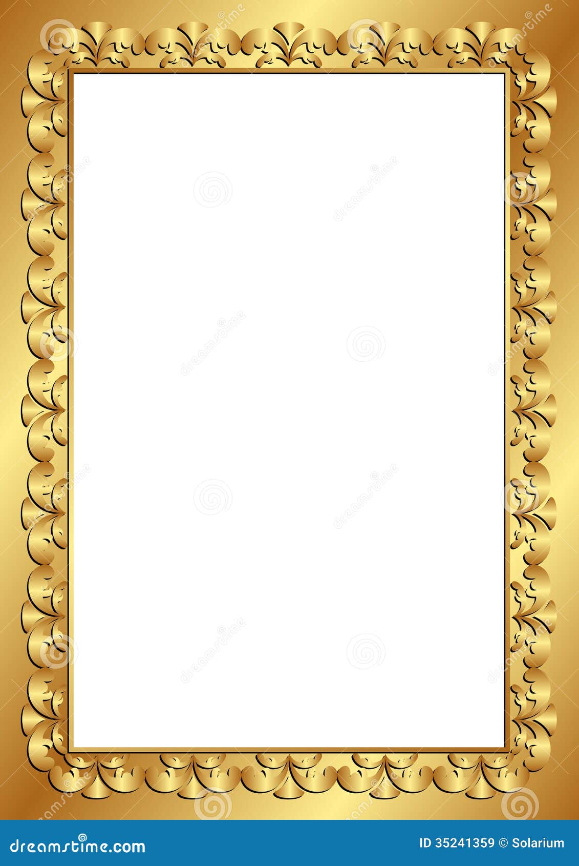 Gouden kader vector illustratie. Illustration of illustratie - 35241359