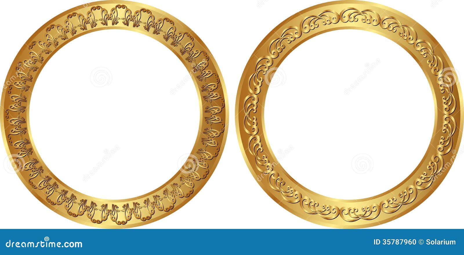 Gouden kaders vector illustratie. Illustration of patroon - 35787960