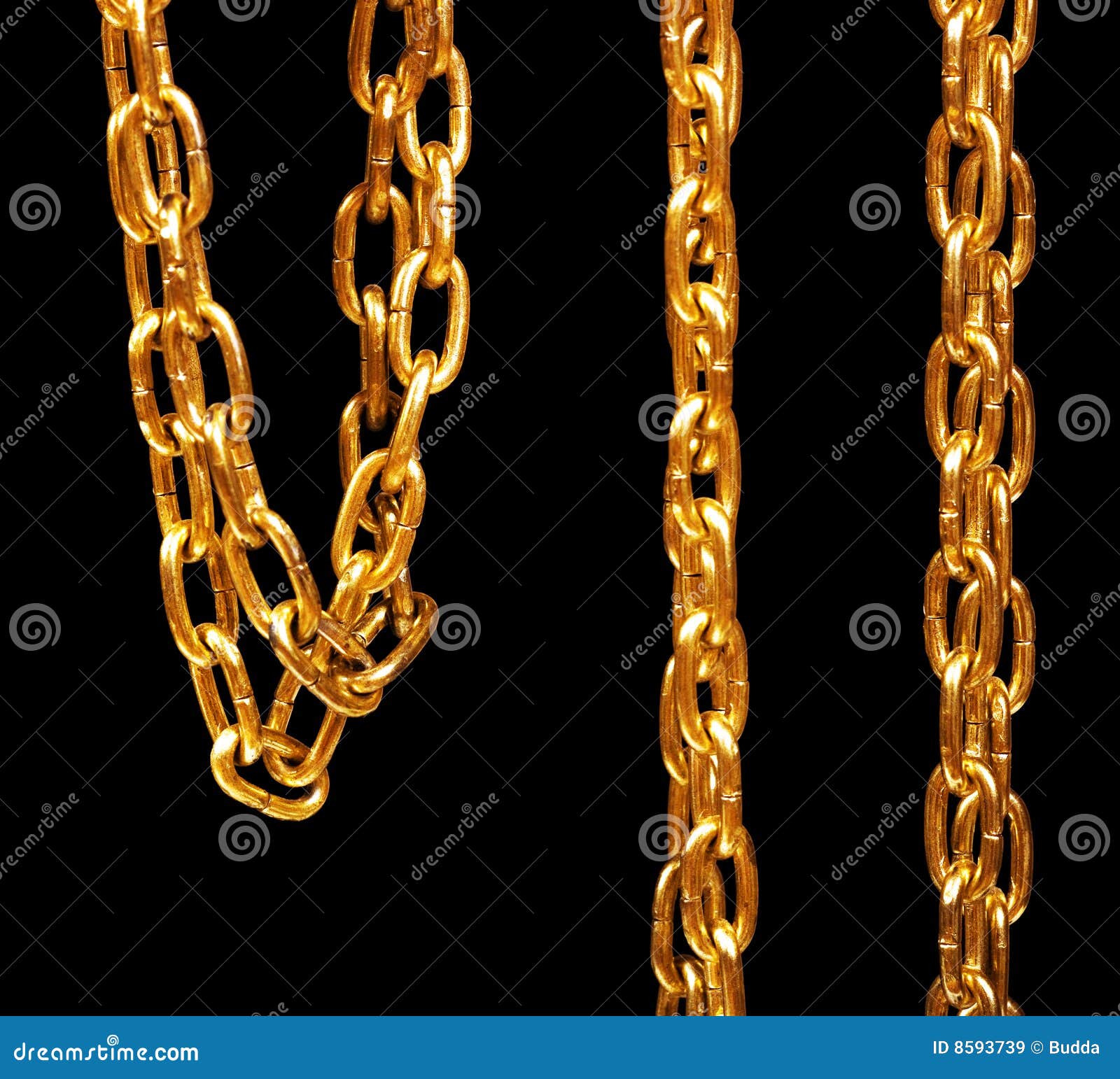 Gouden ketting stock afbeelding. Image of orneren, begrip - 8593739