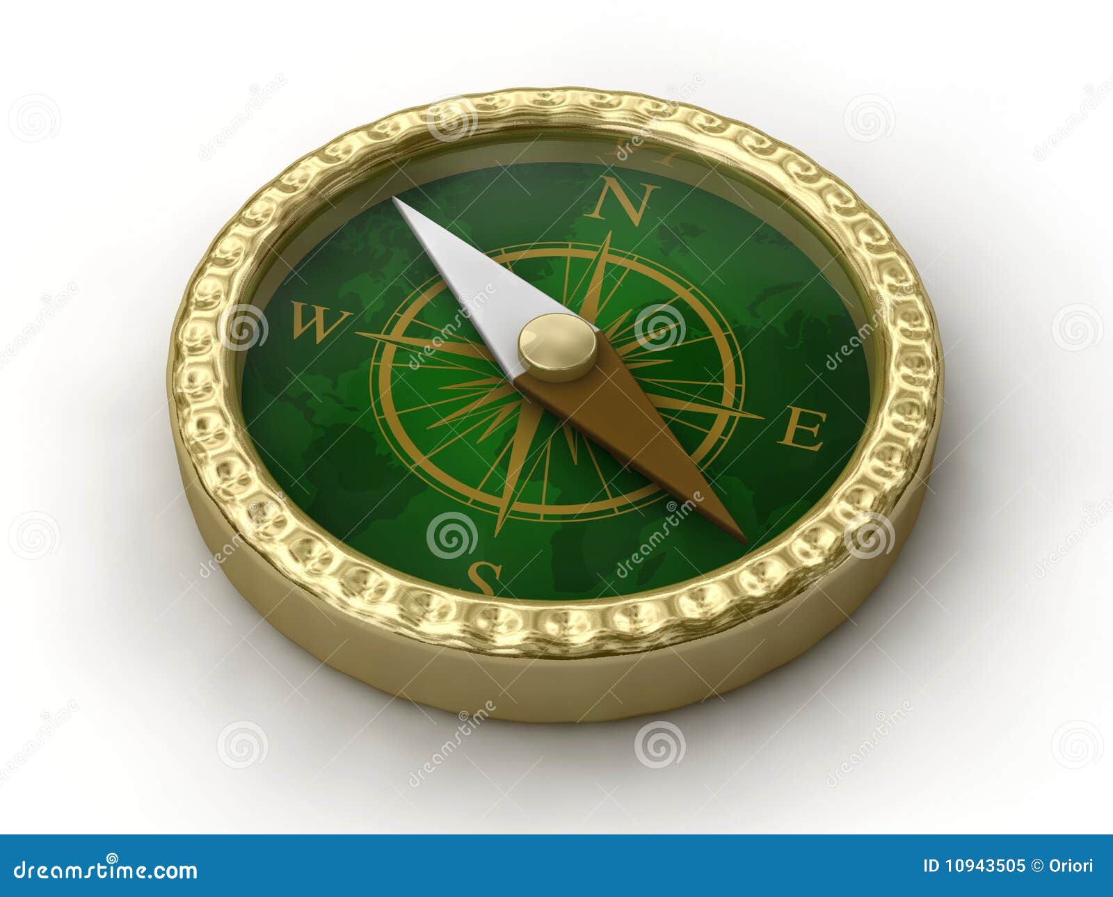 Gouden kompas stock illustratie. Illustration of bevinding - 10943505