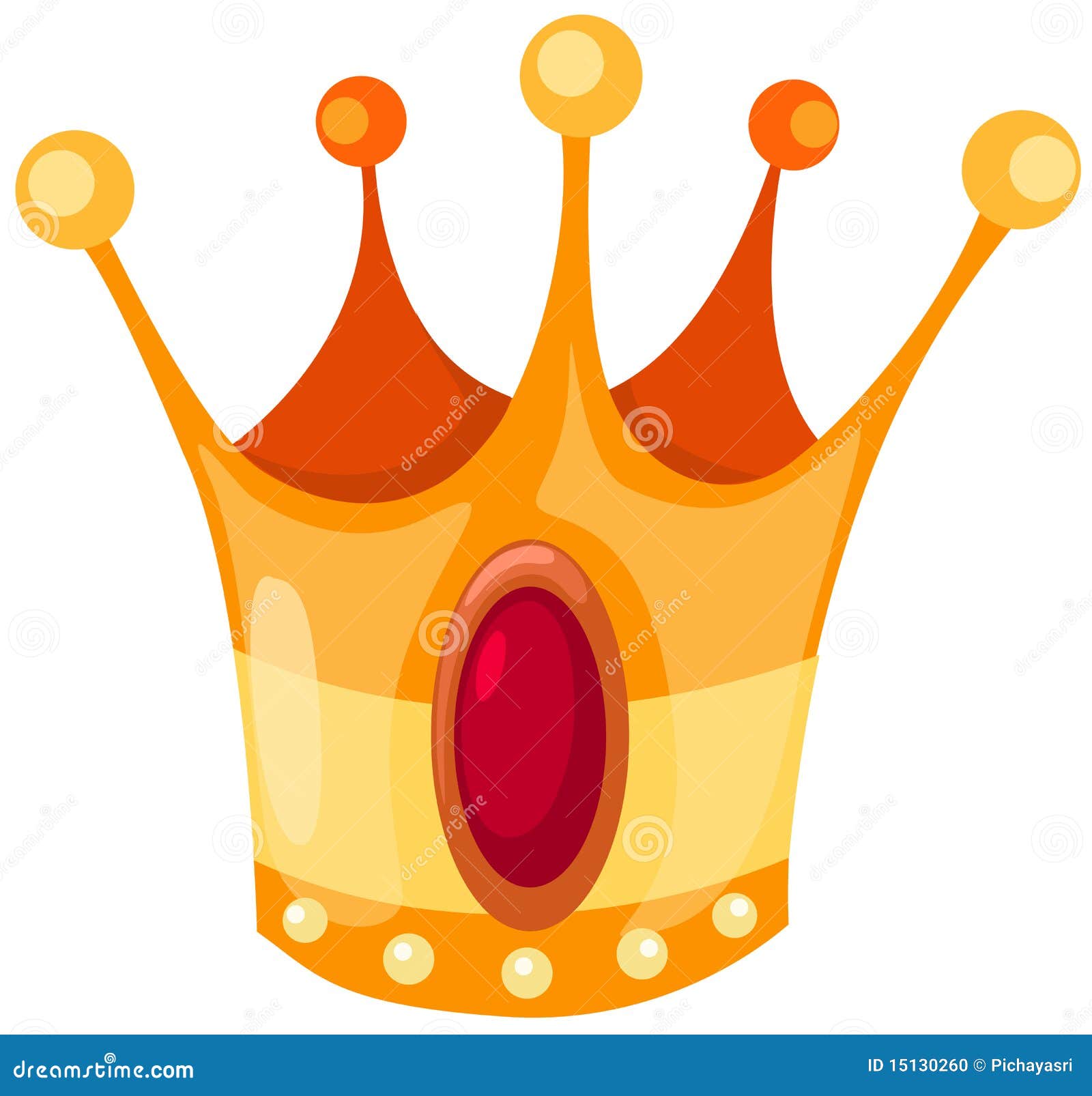 Gouden kroon vector illustratie. Illustration of geïsoleerd - 15130260