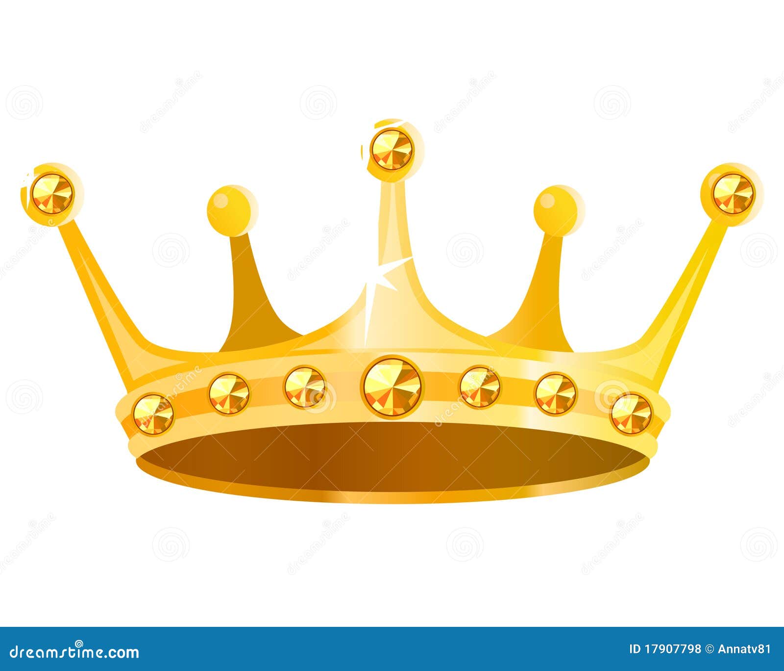 Gouden kroon vector illustratie. Illustration of heraldisch - 17907798