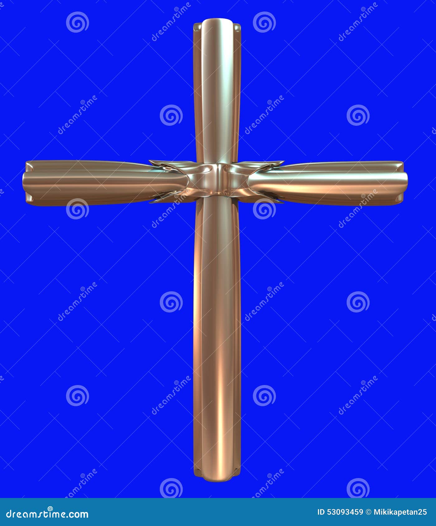 Gouden kruis stock illustratie. Illustration of dood - 53093459