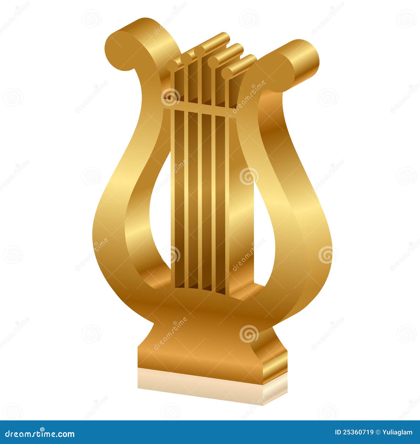 Gouden lier vector illustratie. Illustration of speler - 25360719