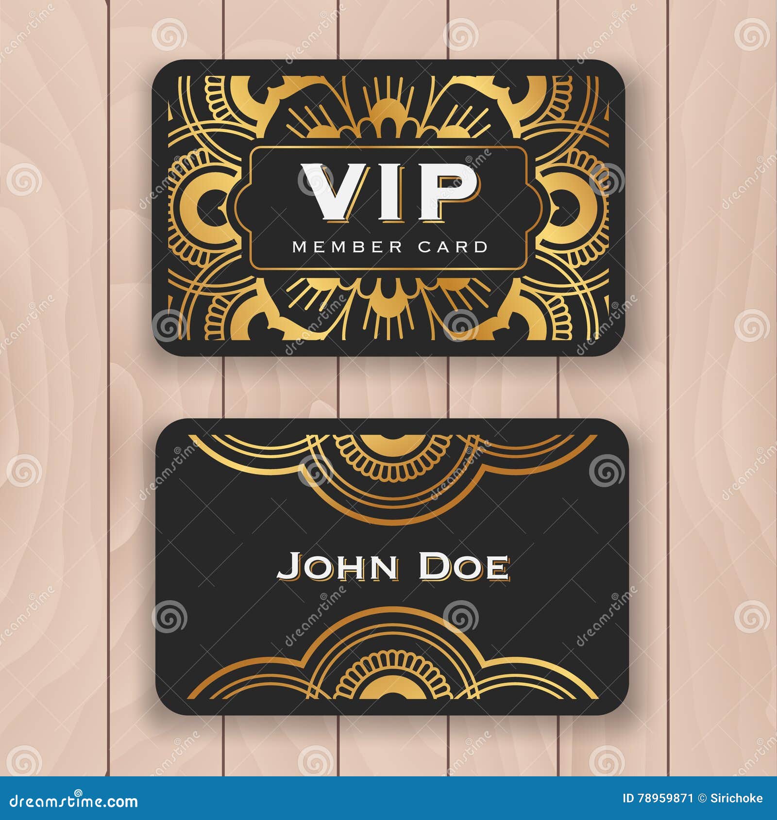 Gouden Mandalavip Toegangskaart Vector Illustratie - Illustration of ...