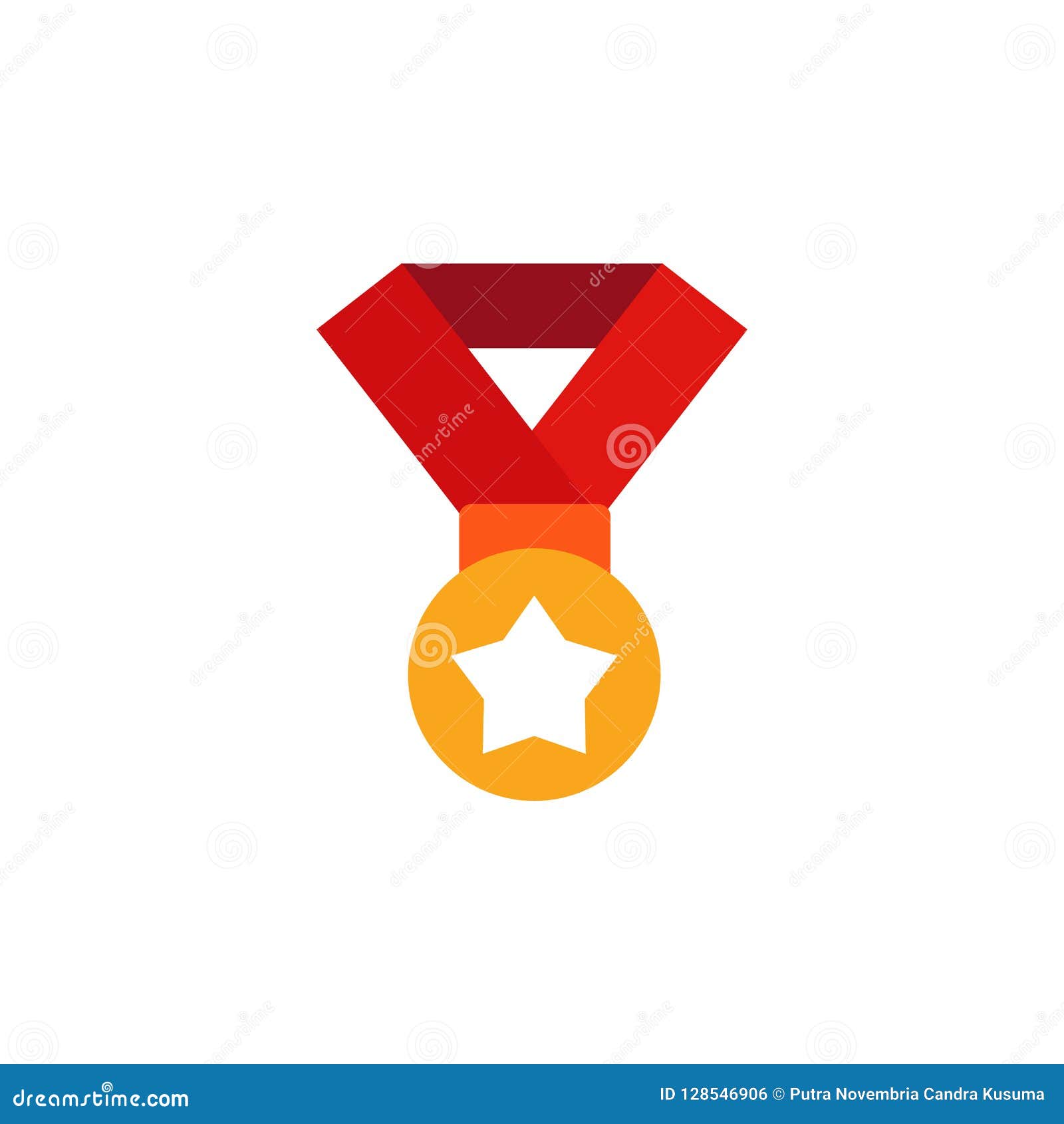 Gouden Medaille Logo Icon Design Vector Illustratie - Illustration of ...